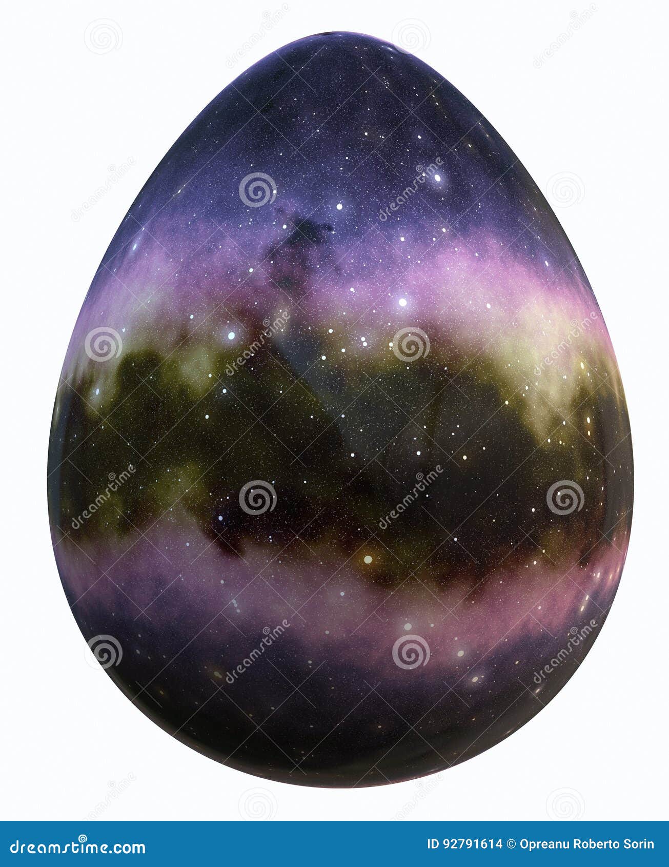 Easter Egg Milky Way Galaxy Textured Stock Illustration - Illustration ...