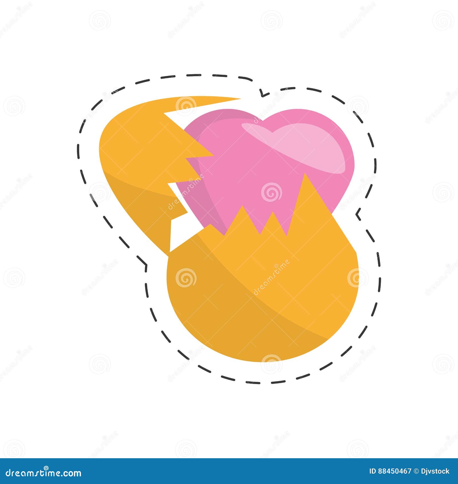 Easter Egg Pink Heart Cut Line Stock Illustrations – 3 Easter Egg Pink ...