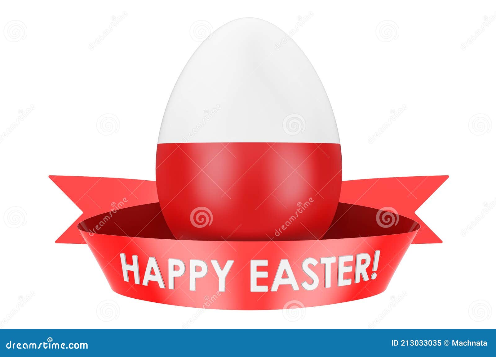 Easter Egg With Polish Flag Happy Easter In Poland Concept 3d Rendering Stock Illustration 4099