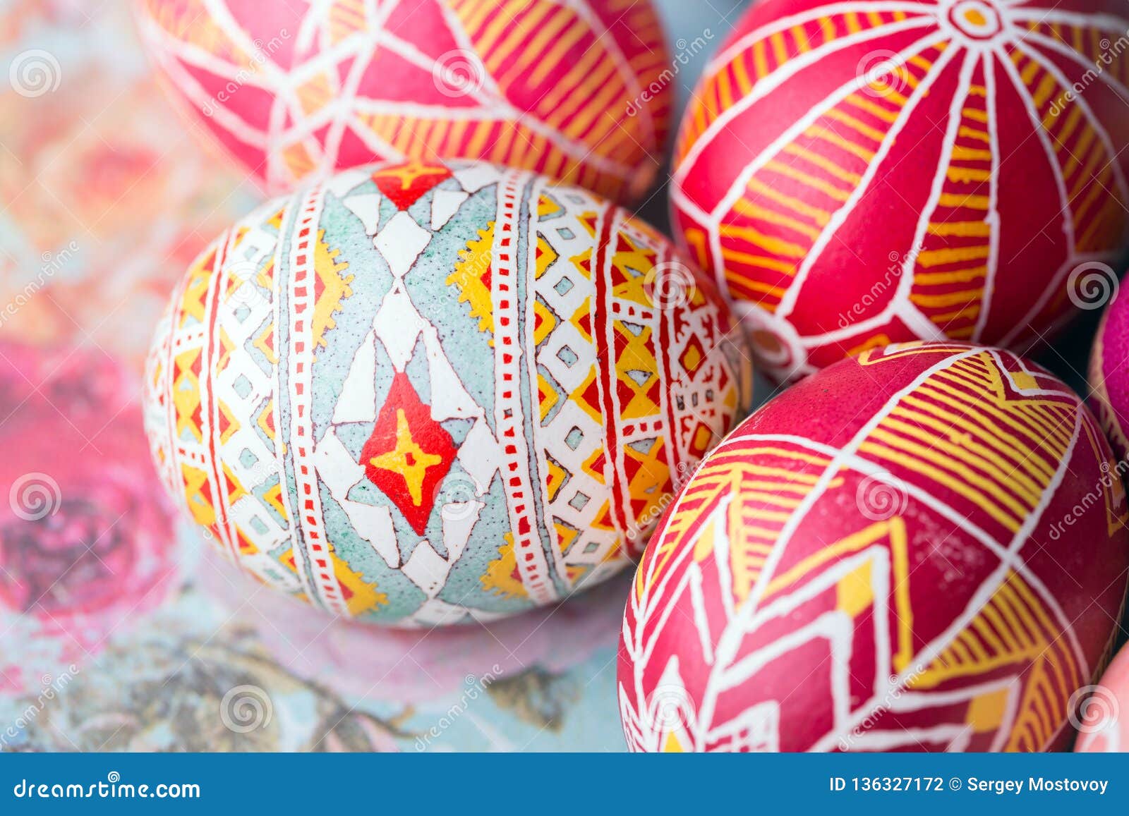 Easter egg Pysanka stock photo. Image of ancient, background - 136327172