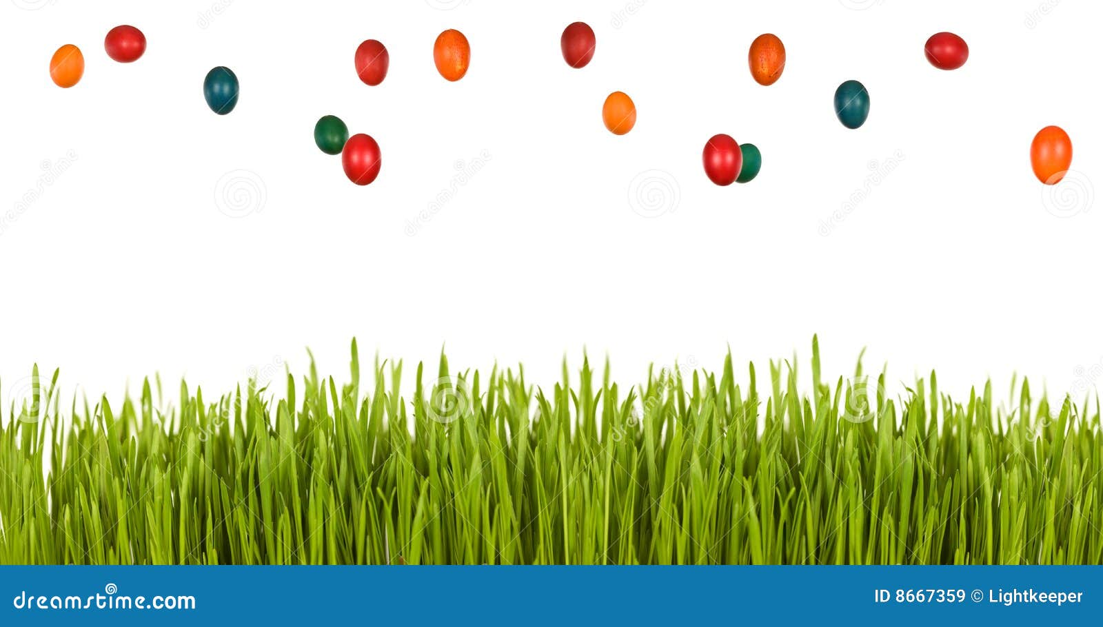 Easter Egg Rain Over Green Grass Stock Image - Image of concept, eggs ...