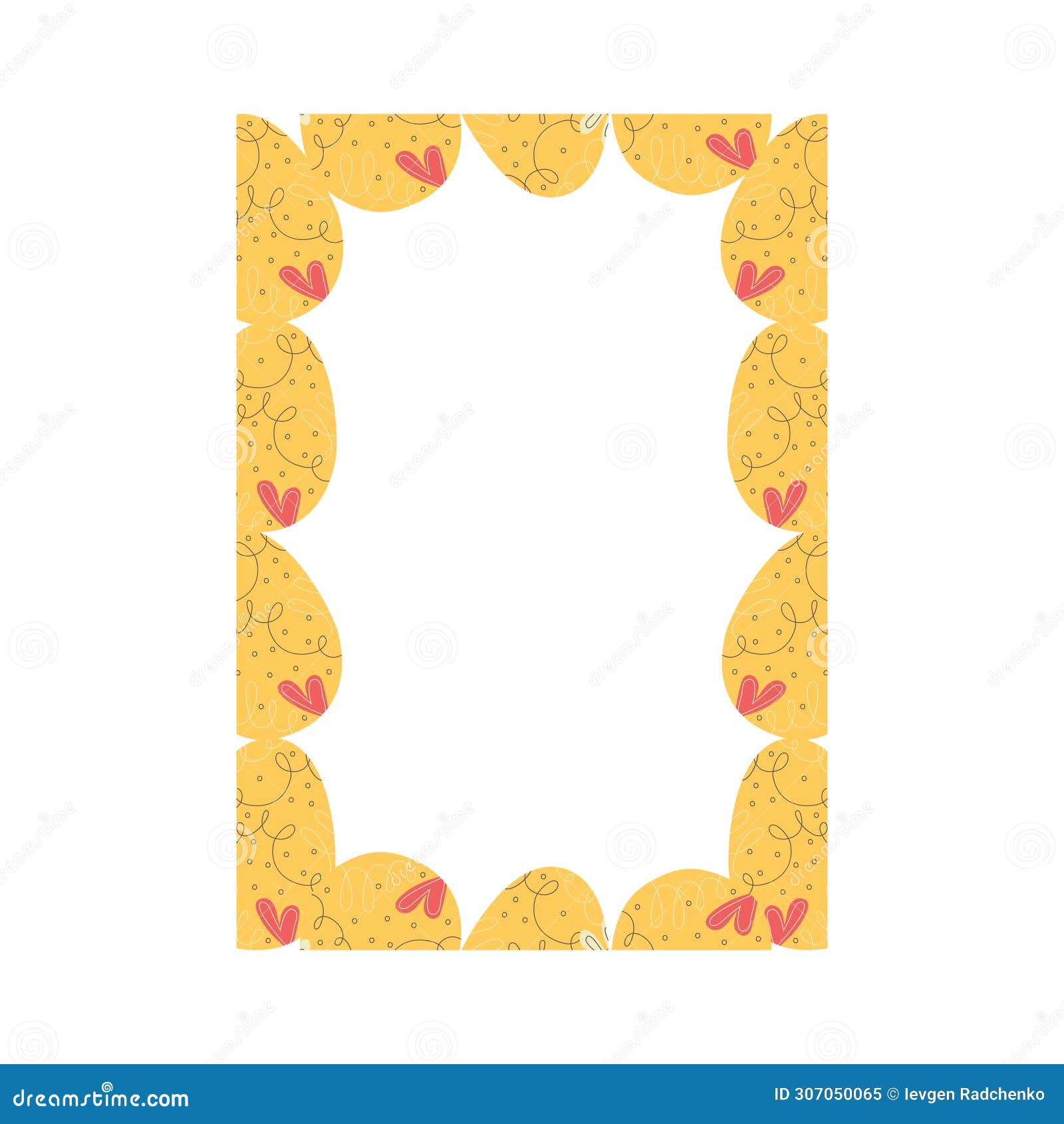 Easter Egg Rectangle Frame Design. Easter Holiday Egg Hunt Border in ...