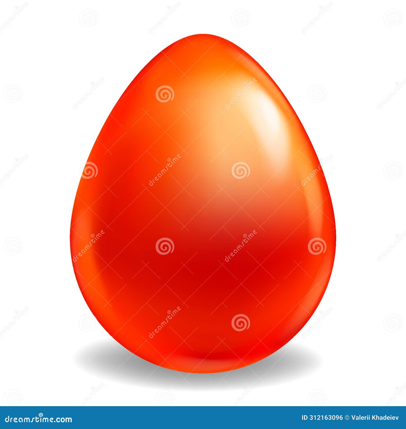 Easter Egg Red Colorful, Realistic 3D Stock Vector - Illustration of ...