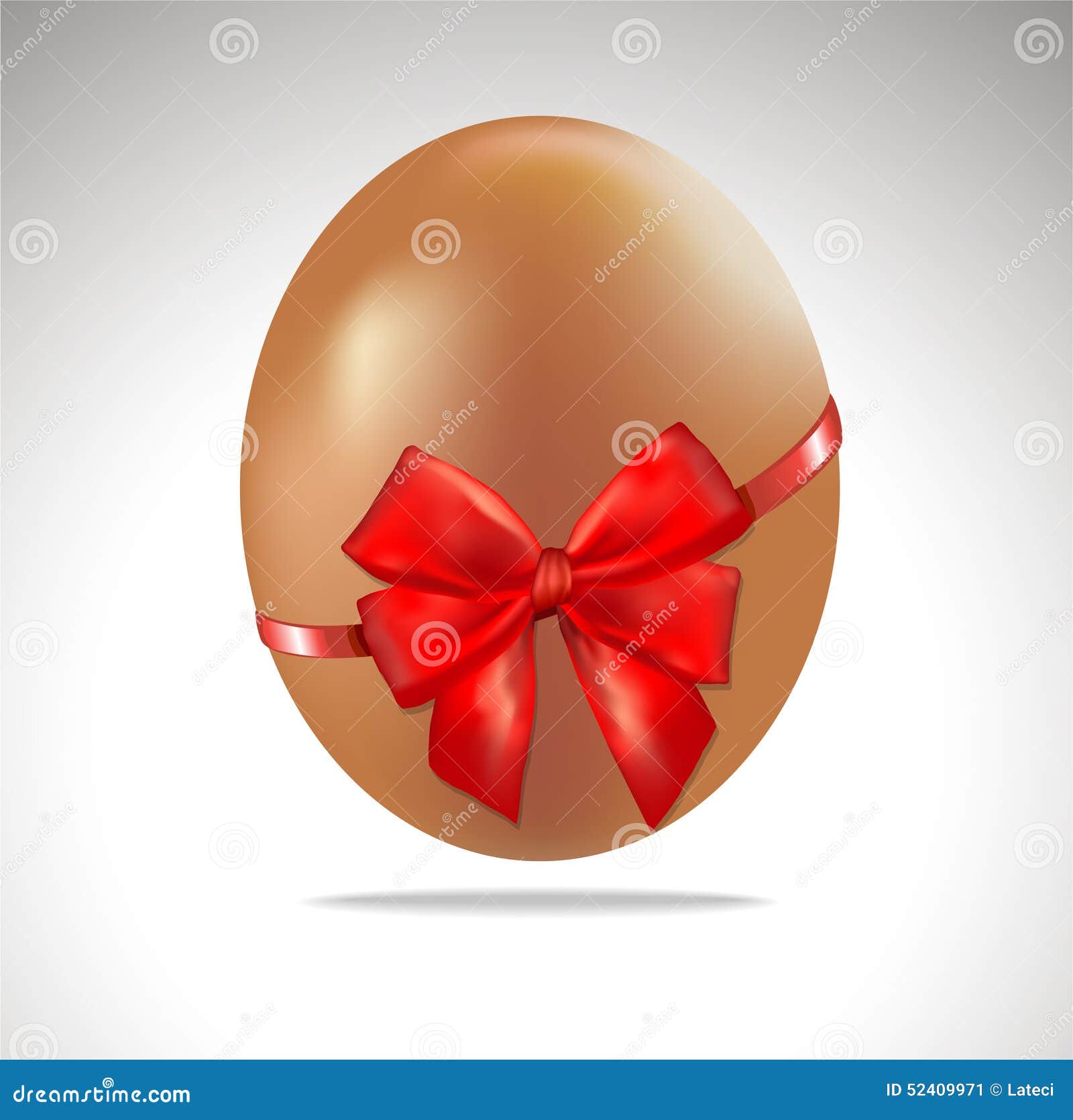 Easter Egg with Red Ribbon. Stock Vector - Illustration of season ...