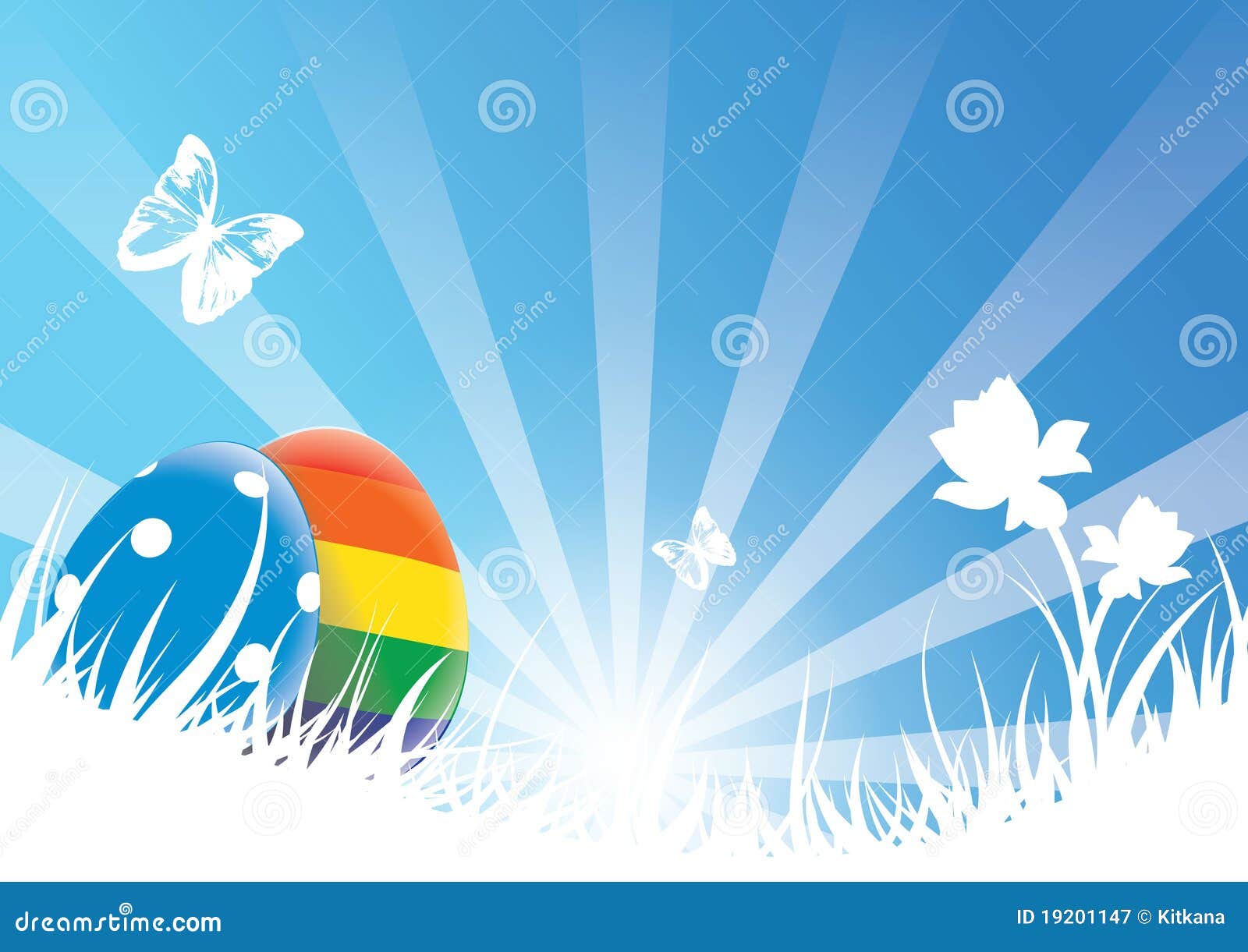 Easter egg scene stock vector. Illustration of celebrate - 19201147