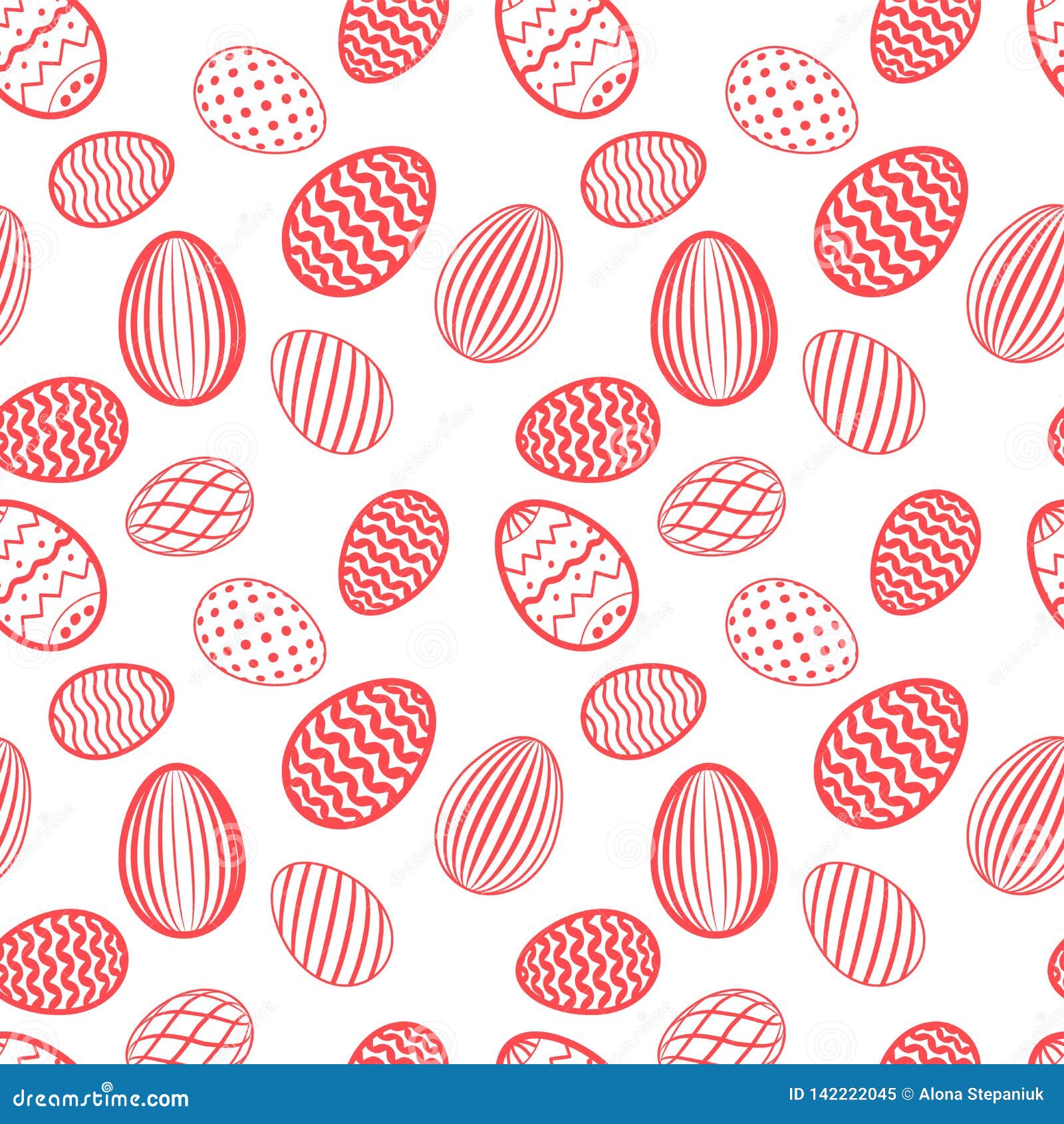 Easter Egg Seamless Pattern. Bright Color, Holiday Eggs Texture Stock ...