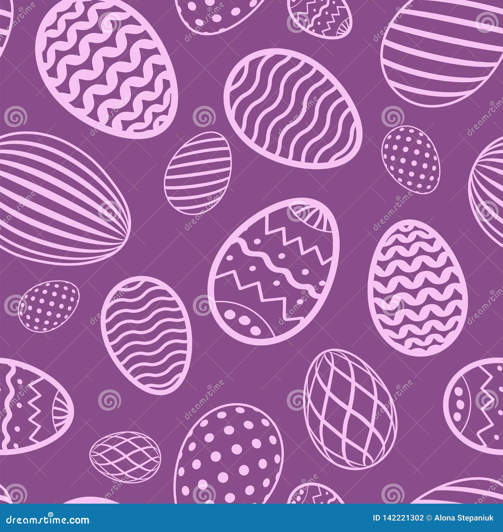 Easter Egg Seamless Pattern. Pastel Color, Holiday Eggs Texture Stock Vector - Illustration of ...