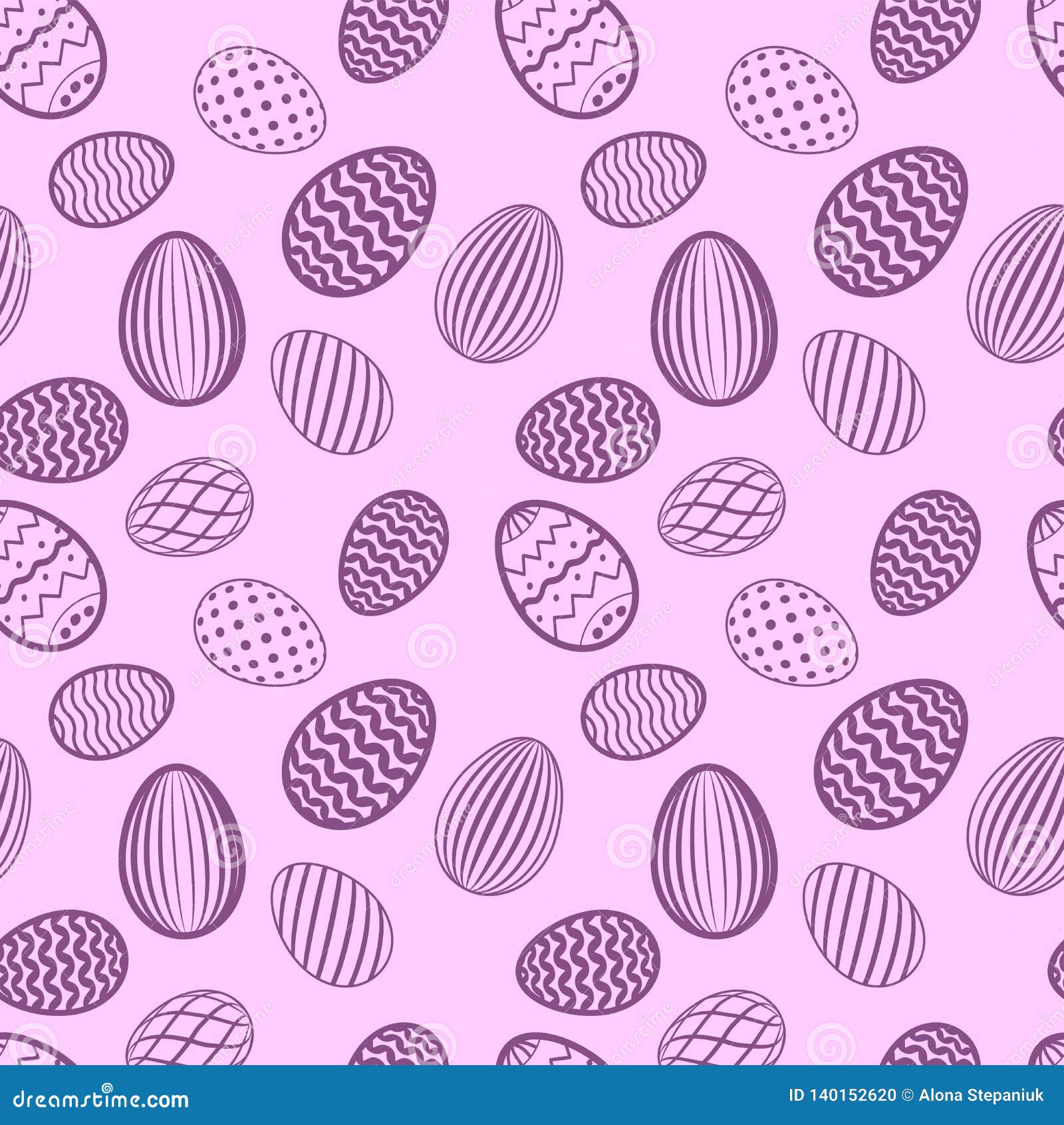 Easter Egg Seamless Pattern. Pastel Color, Holiday Eggs Texture Stock ...