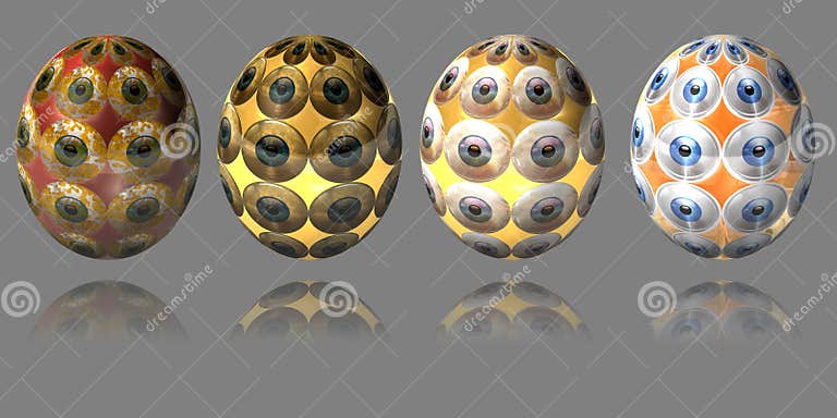 Easter Egg Set - Eye stock illustration. Illustration of festive - 13139148