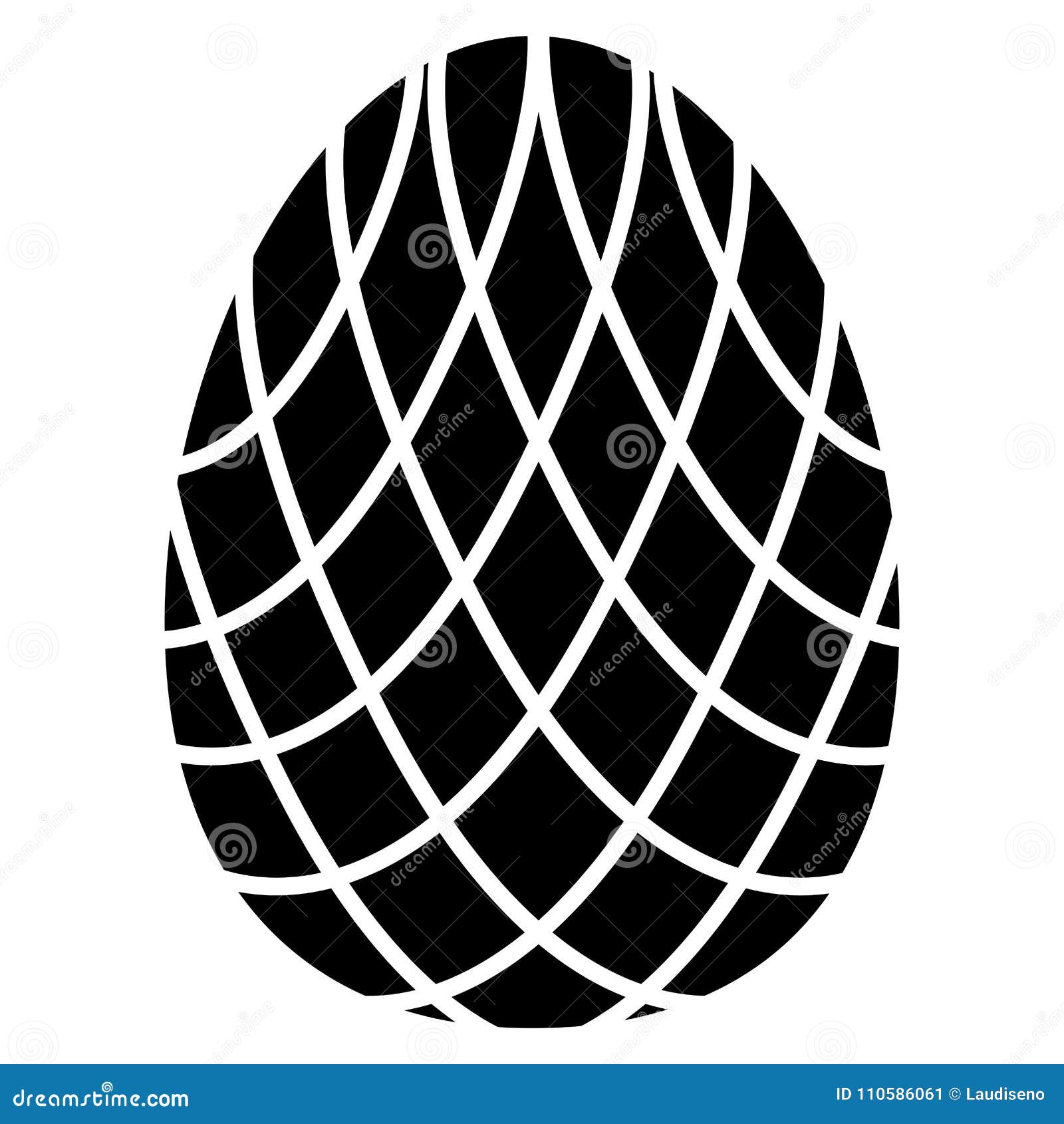 Easter egg silhouette stock vector. Illustration of pattern - 110586061