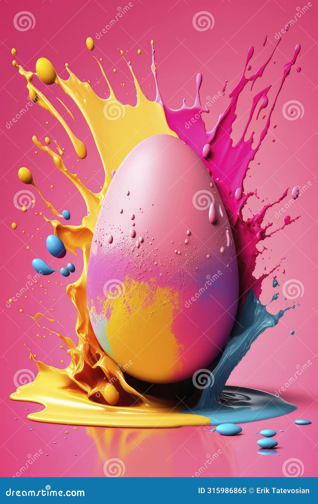 Easter Egg Splash of Colors. Stock Image - Image of abstract, happy ...