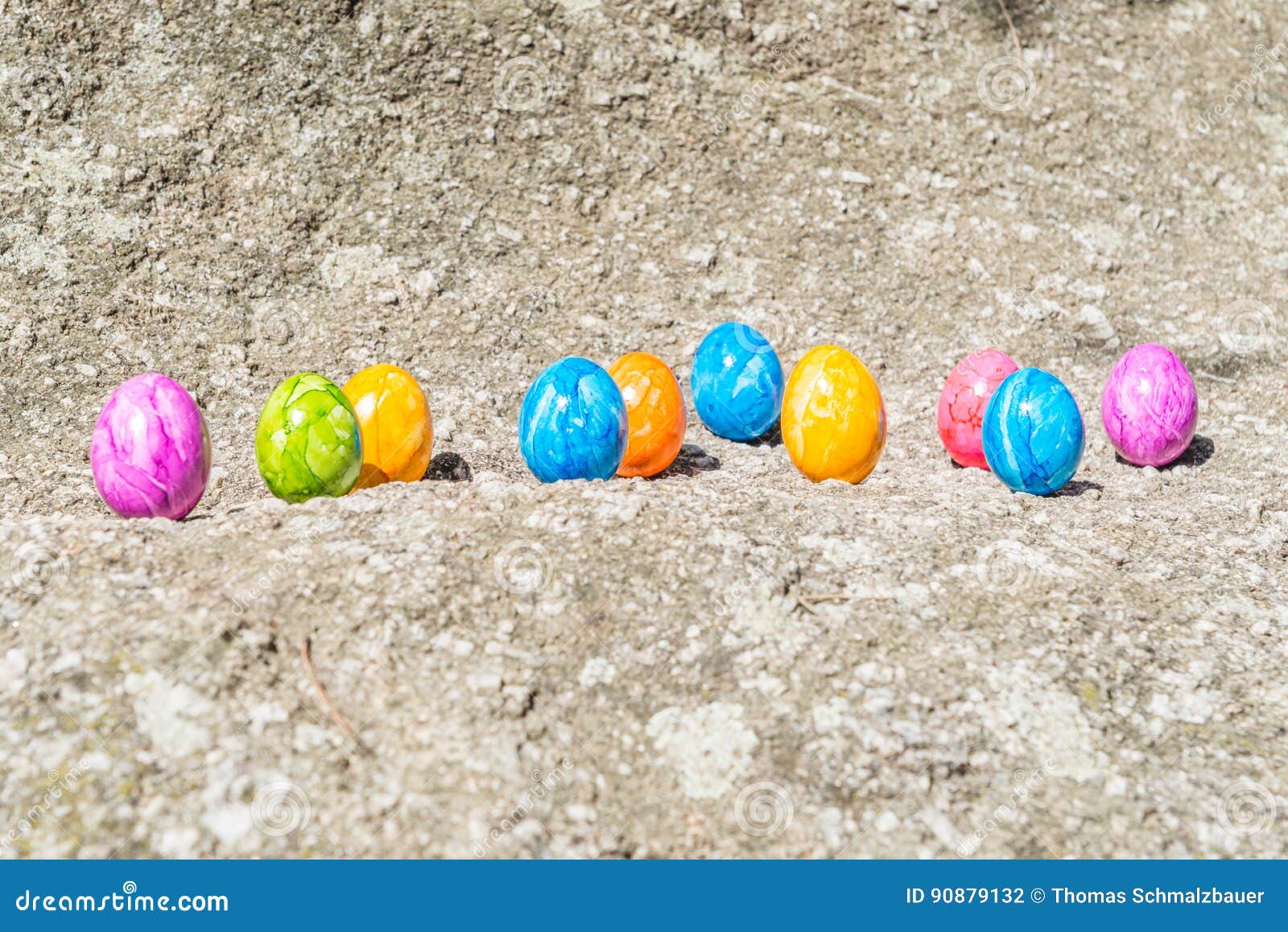 Easter egg on a stone stock photo. Image of happy, religion - 90879132
