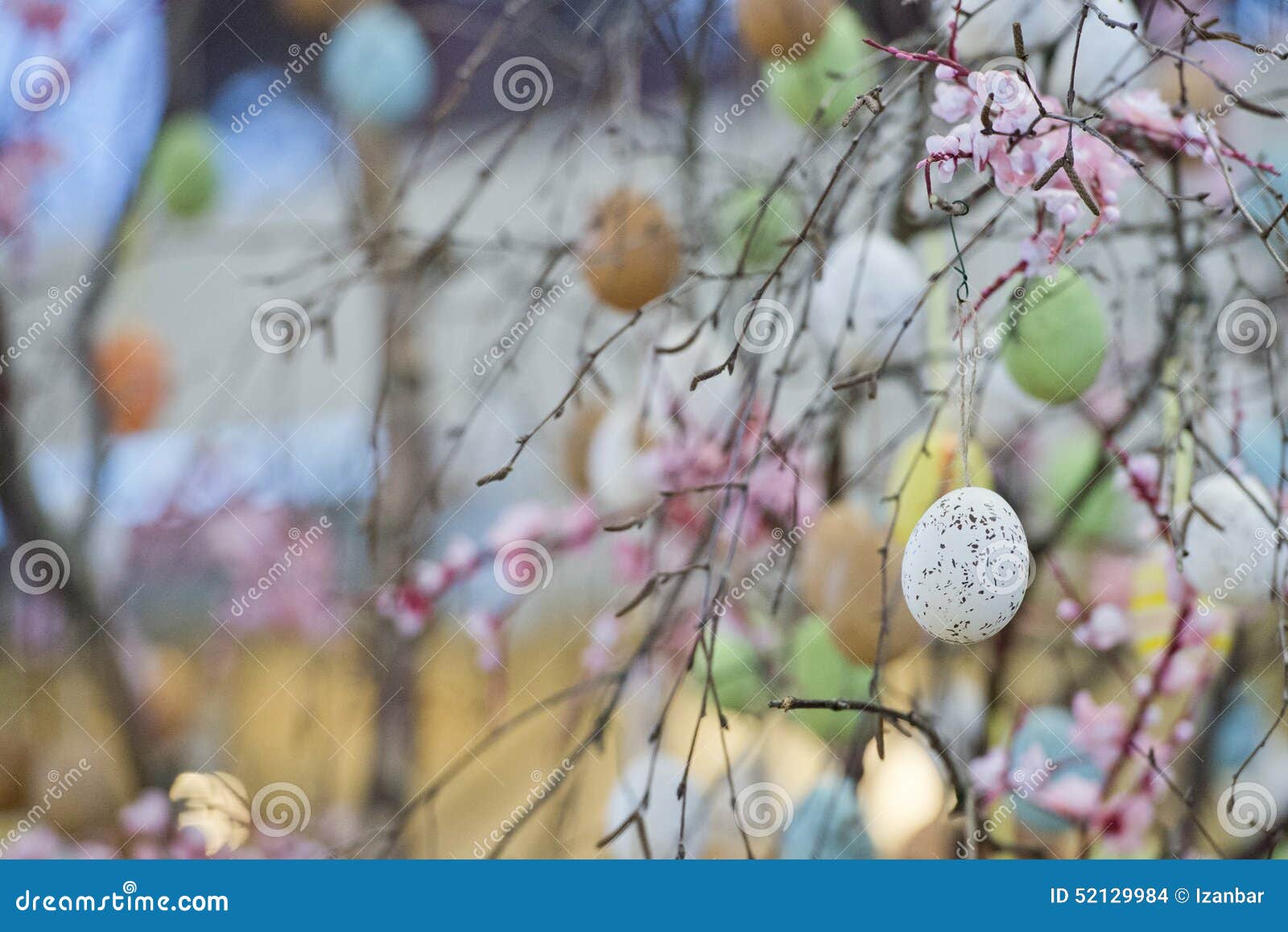 Easter egg tree stock photo. Image of bunny, holiday - 52129984