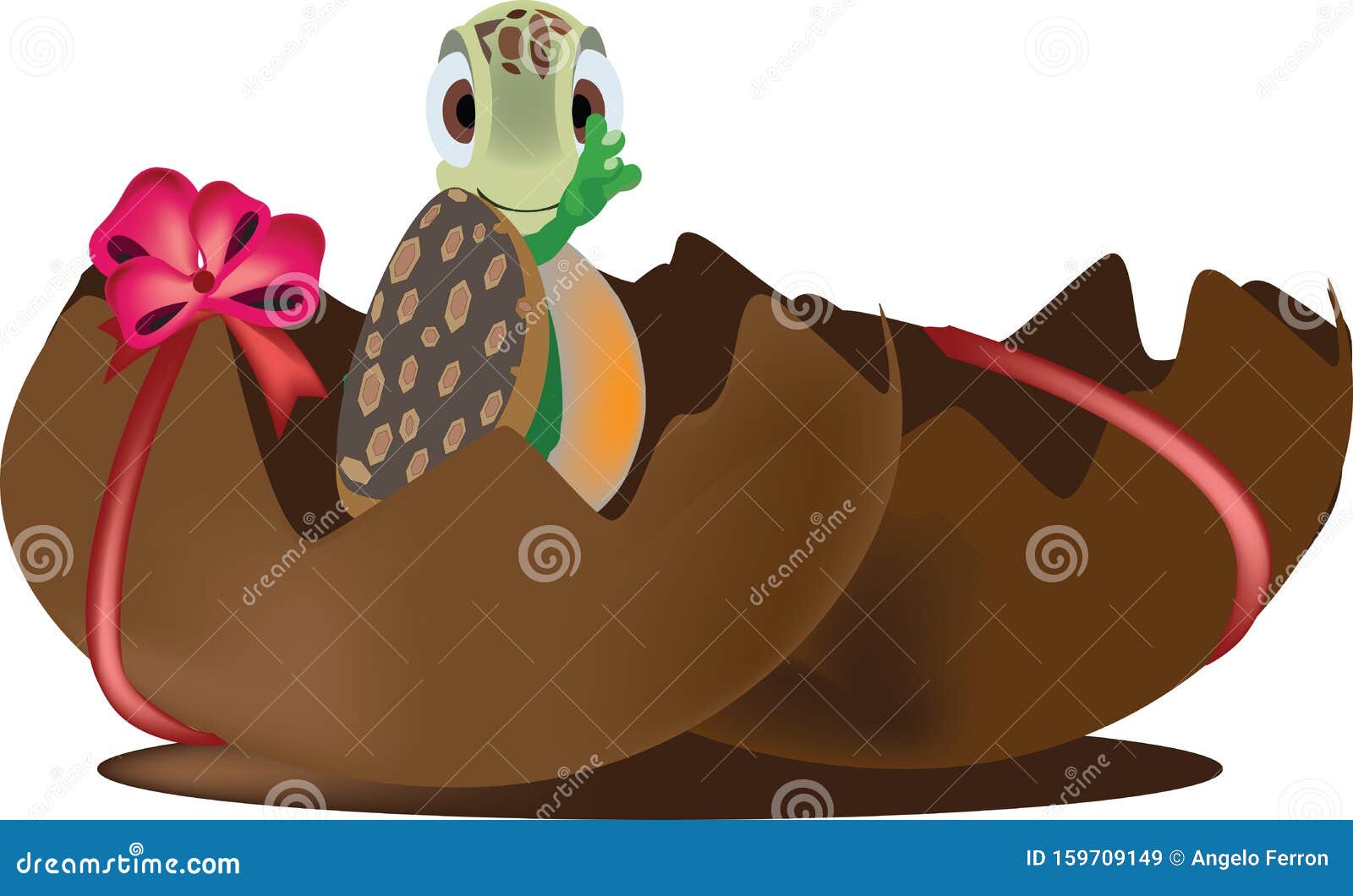 Easter Egg with a Turtle Surprise Stock Vector - Illustration of animal ...