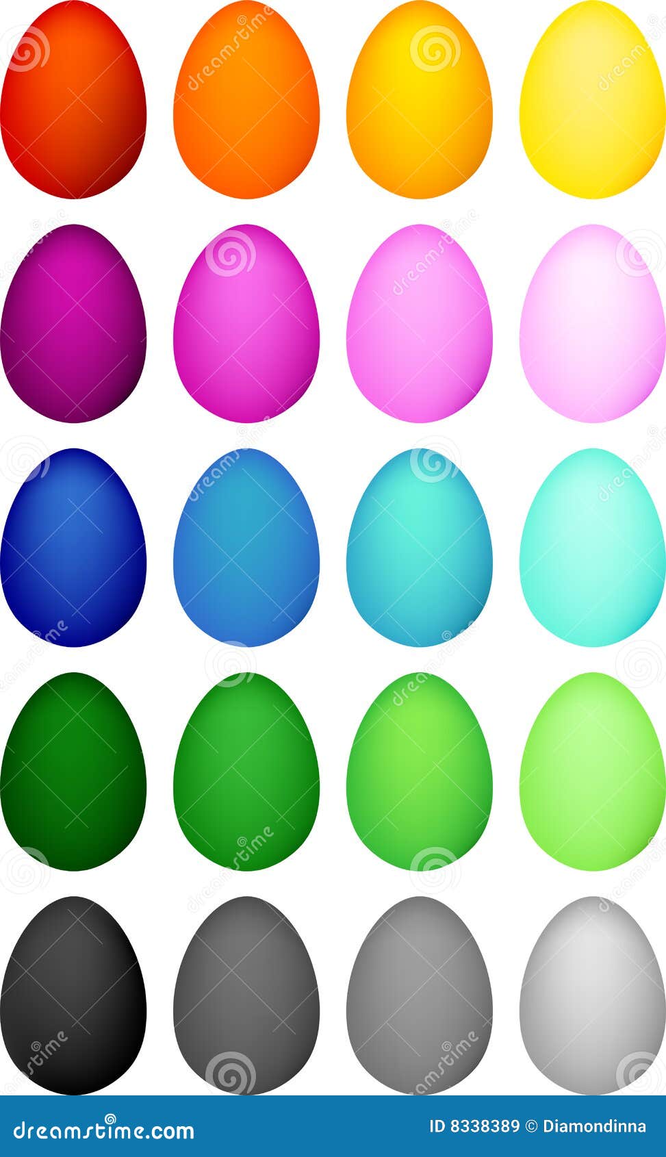 Easter Eggs stock vector. Illustration of seasonal, shape - 8338389
