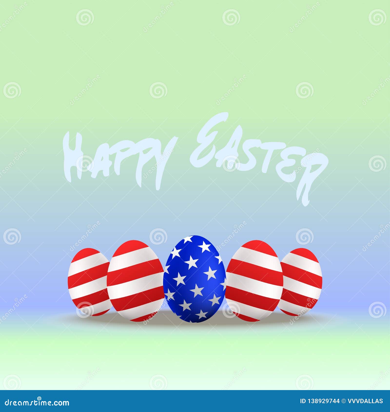 Easter Eggs with the American Flag. Vector Illustration Stock ...
