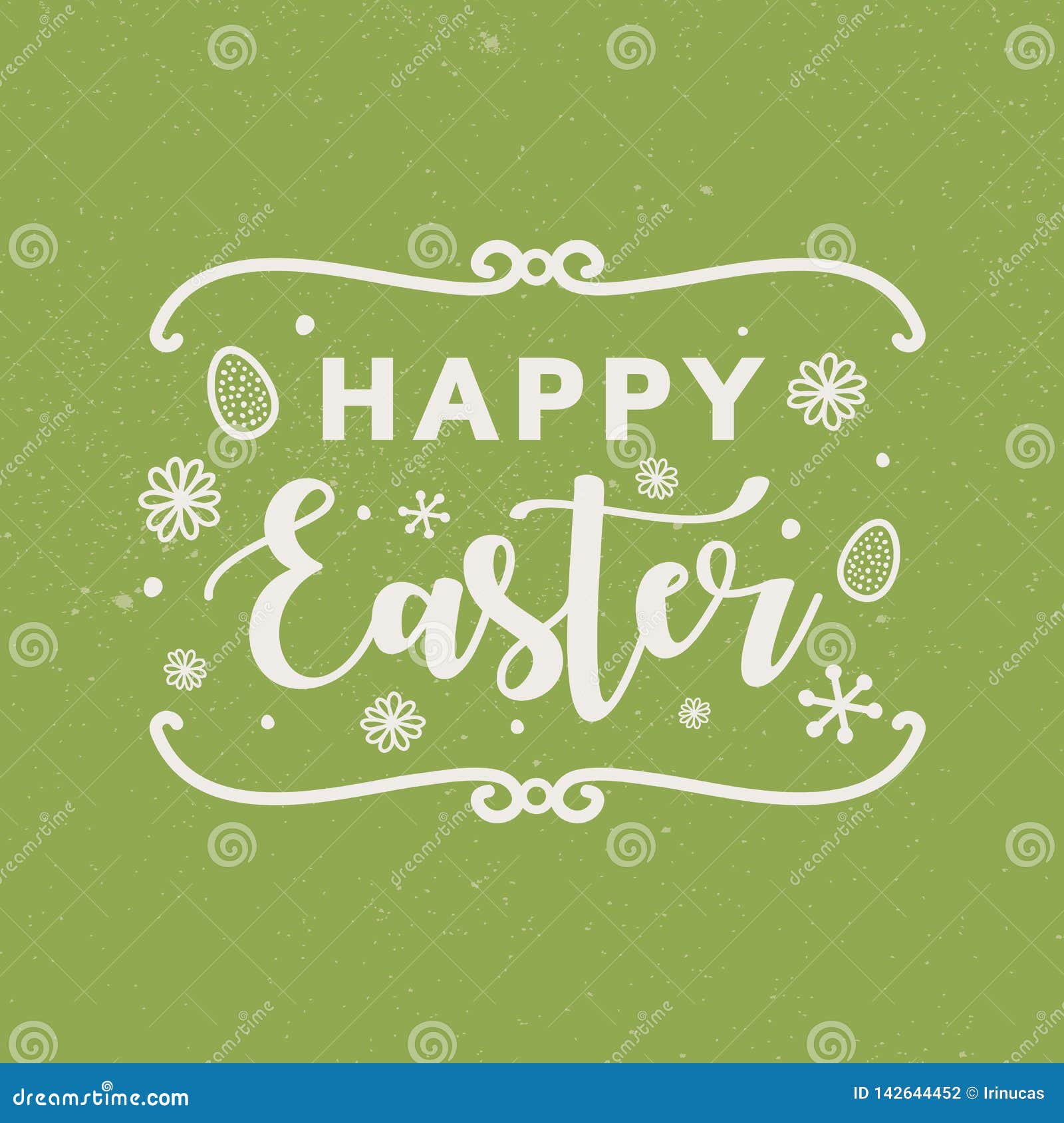 Happy Easter Typography, Lettering - Greeting Card Stock Illustration ...
