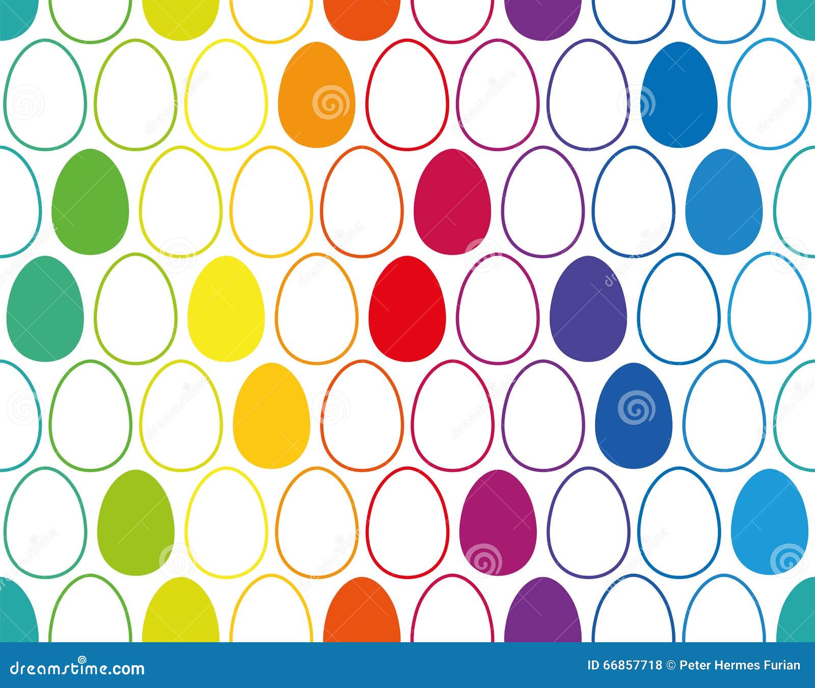 Easter Eggs Background Seamless Pattern Stock Vector - Illustration of ...