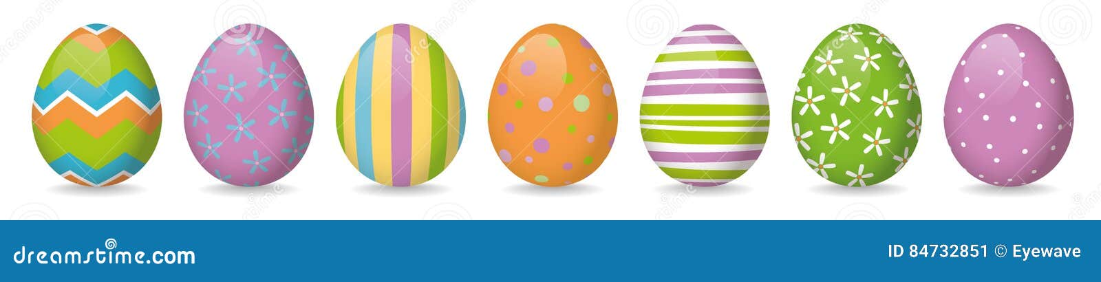 Easter eggs banner stock vector. Illustration of collection - 84732851