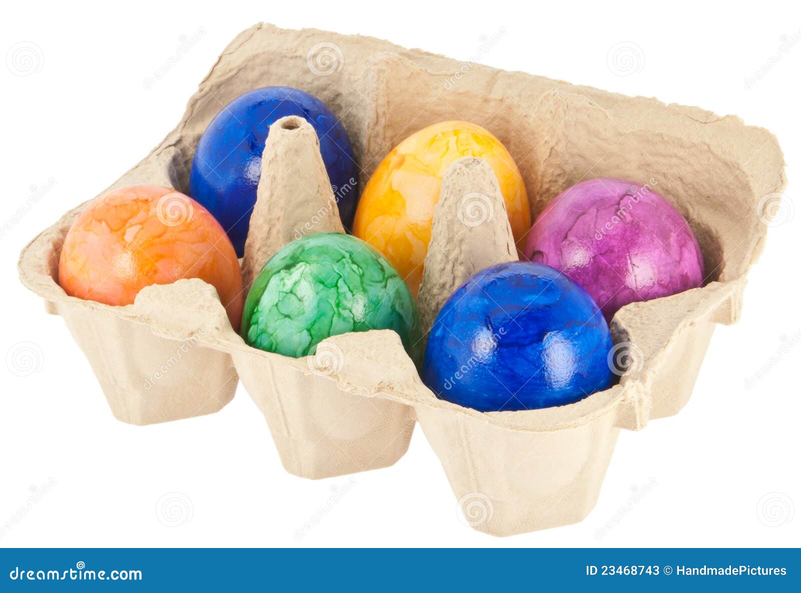 Easter Eggs in a box stock image. Image of multicolored - 23468743