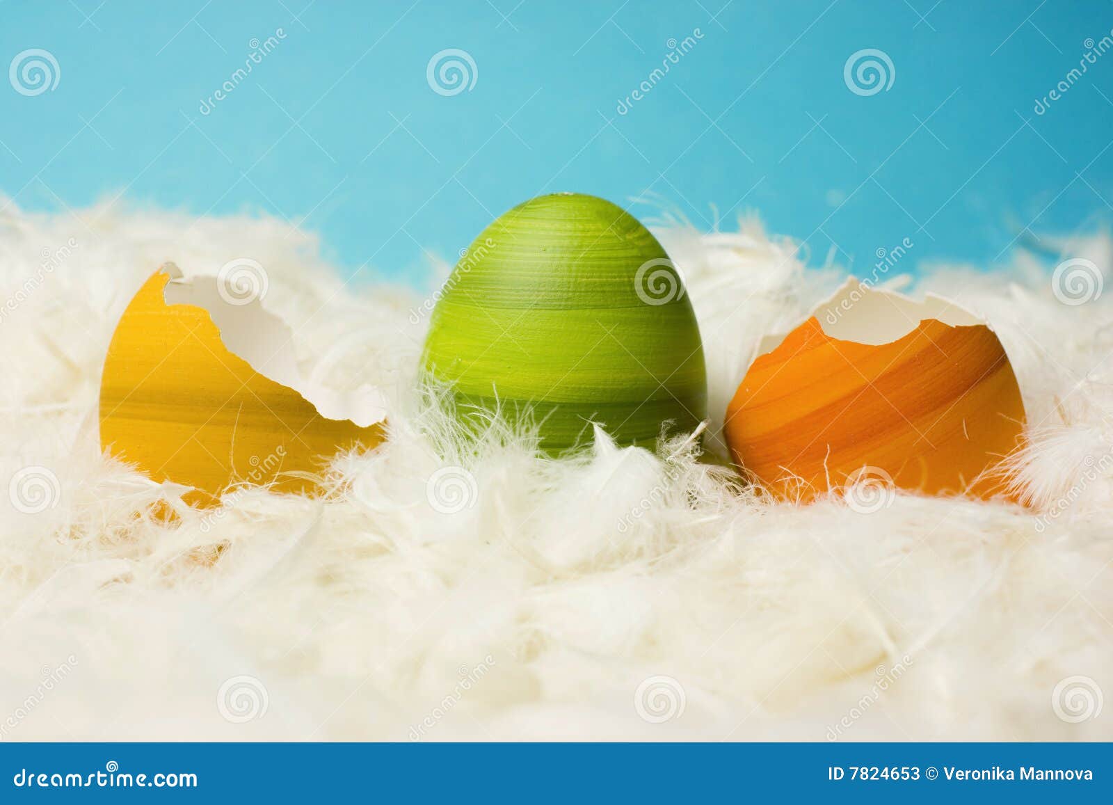 Easter eggs broken stock image. Image of shell, seasonal - 7824653