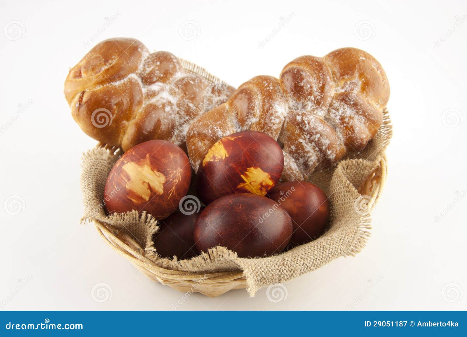Easter eggs and buns stock image. Image of brown, colors - 29051187
