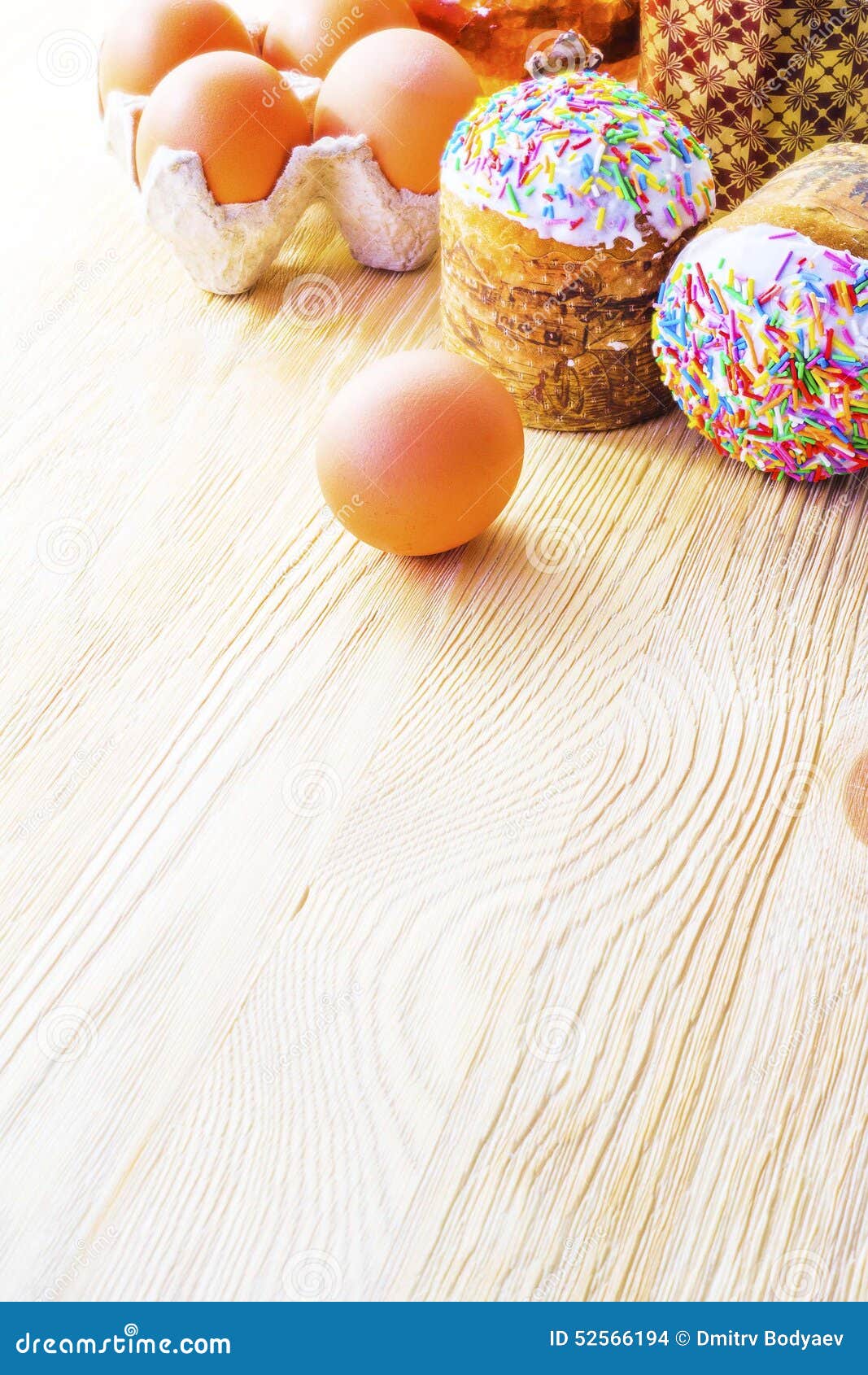 Easter Eggs and Cakes in a Blaze Stock Photo - Image of food, homemade ...