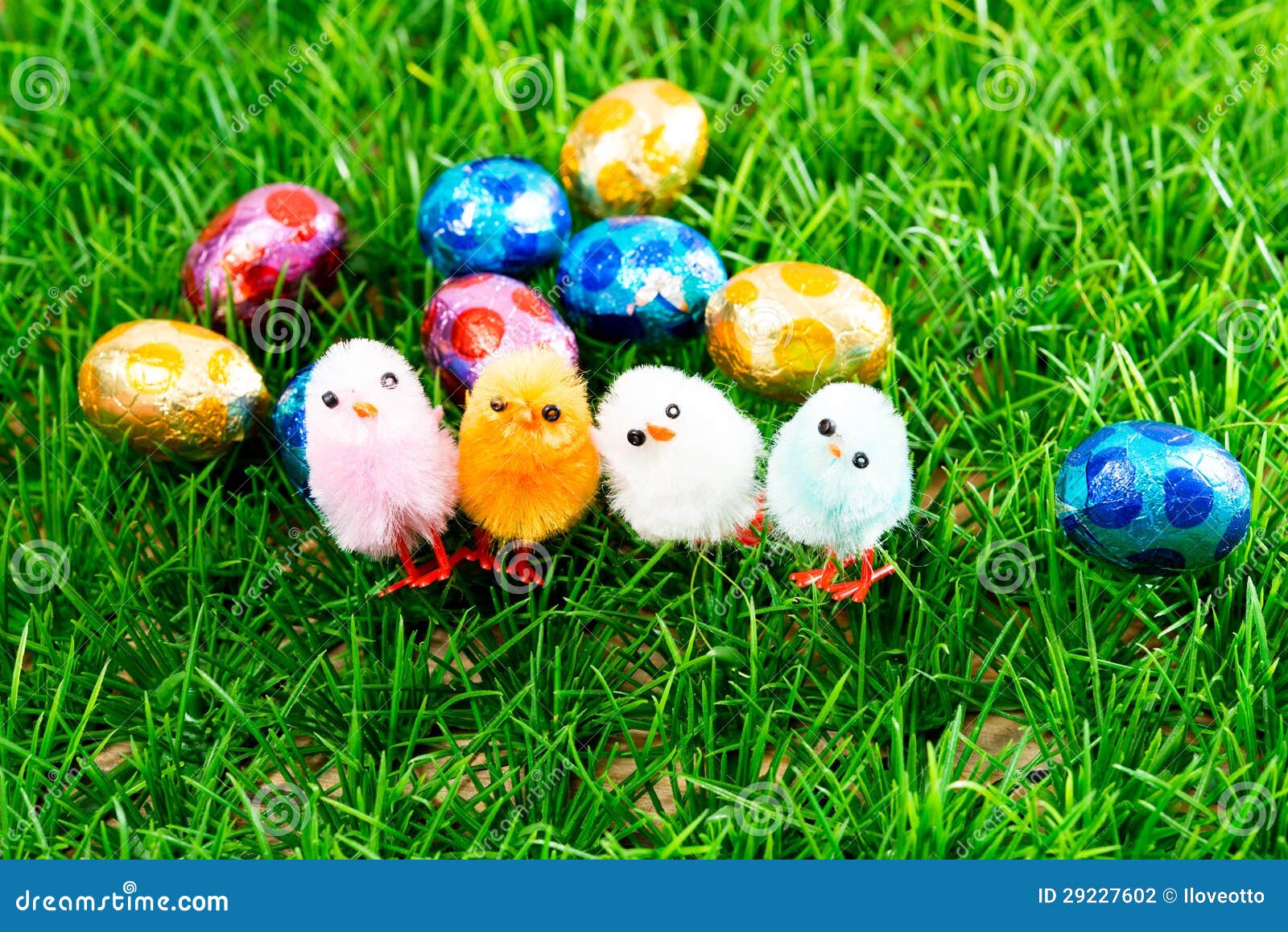 Easter eggs and chickens stock photo. Image of easter - 29227602