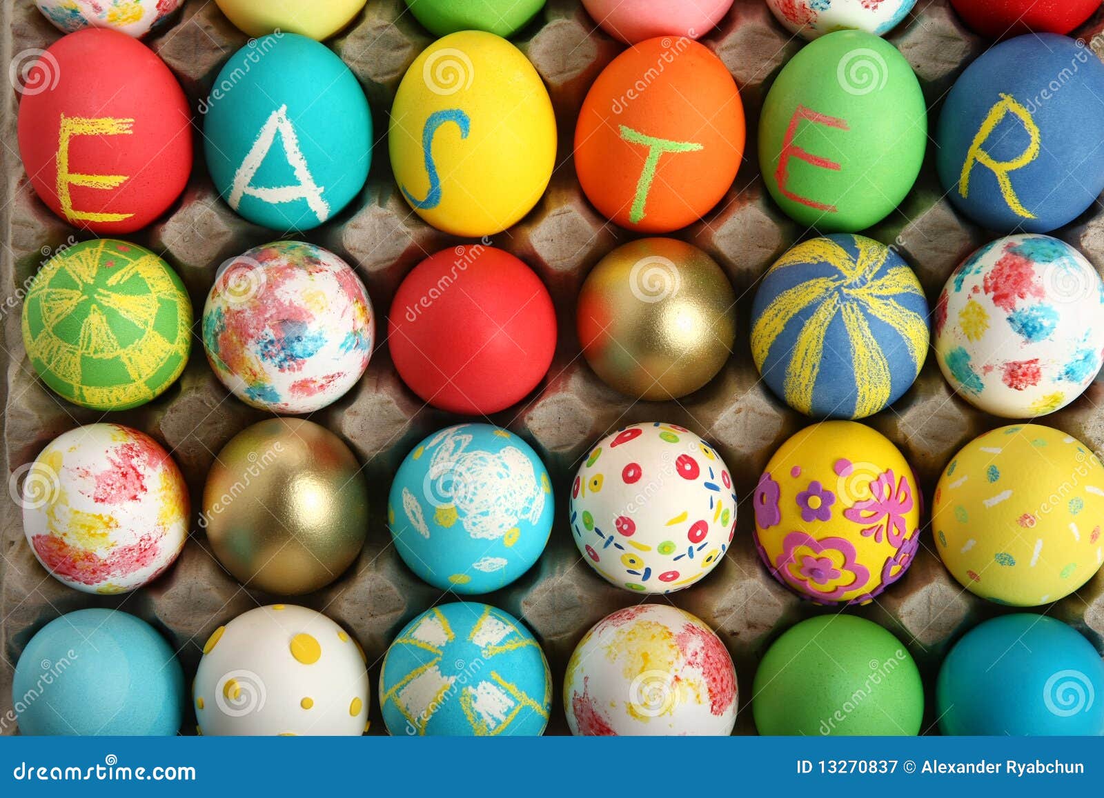 Easter eggs collection stock image. Image of easter, colour - 13270837