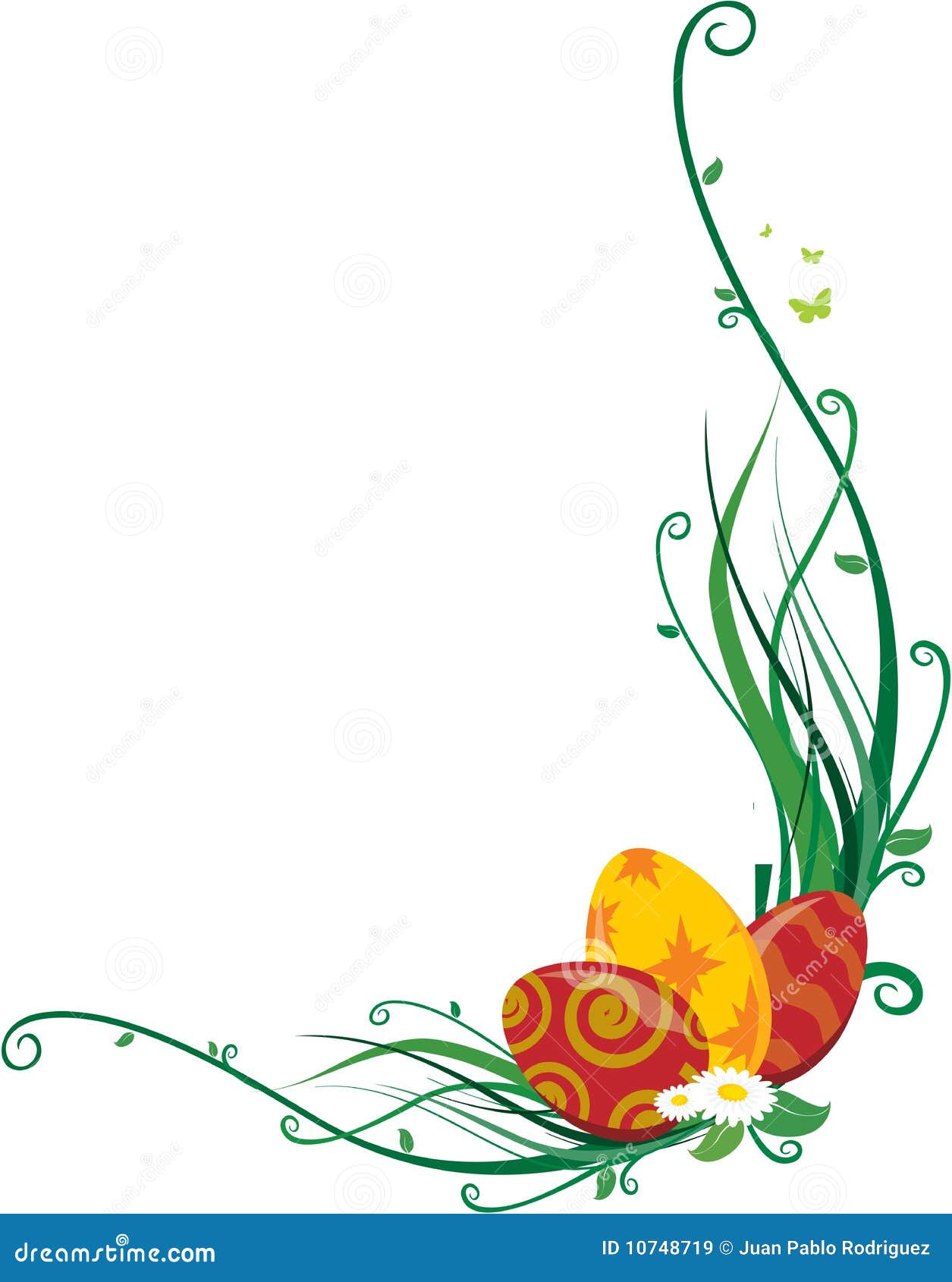 Easter Corner Border Clip Art Purple Easter Border: Clip Art, Page