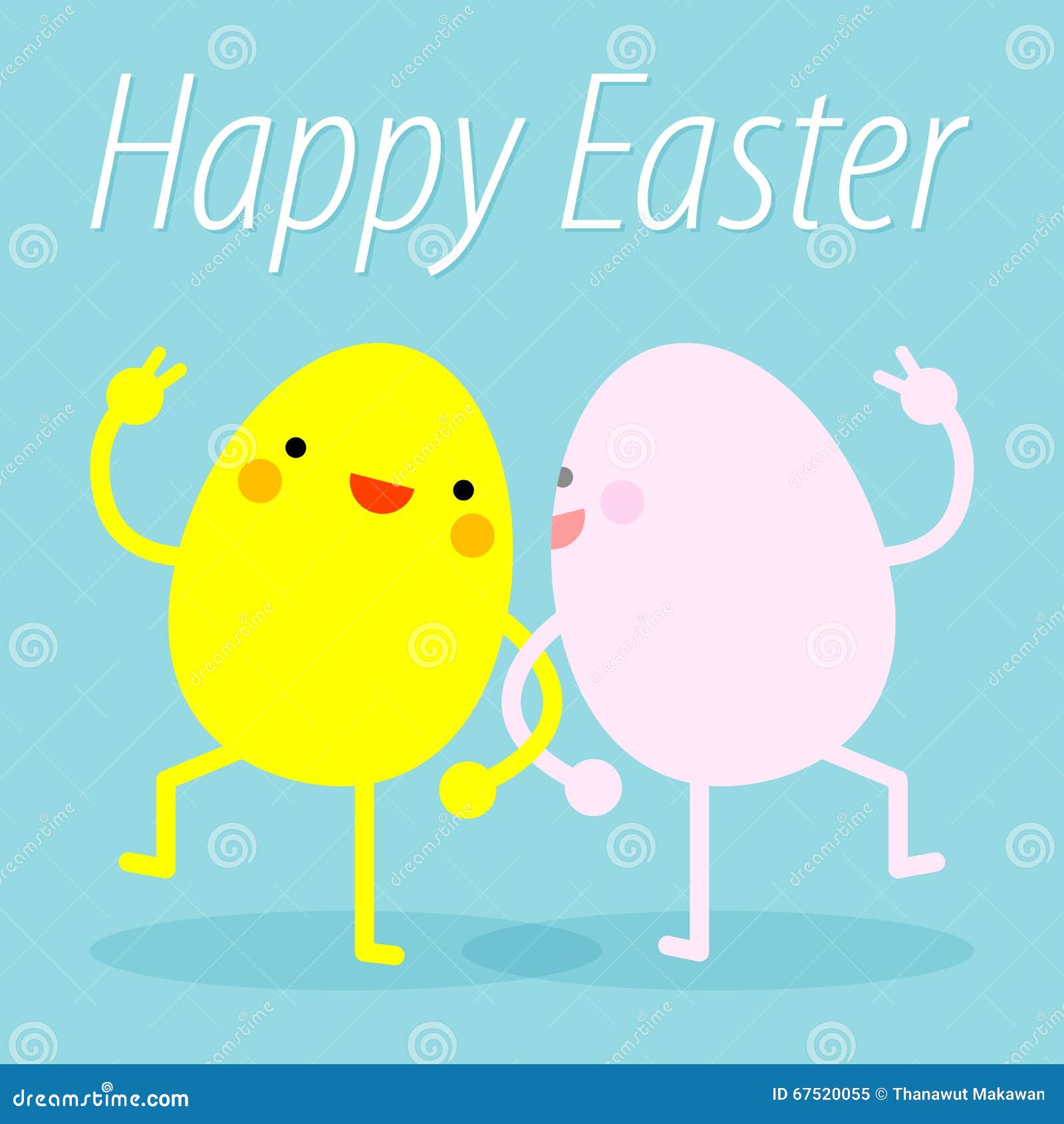 Easter eggs dance stock vector. Illustration of funny - 67520055