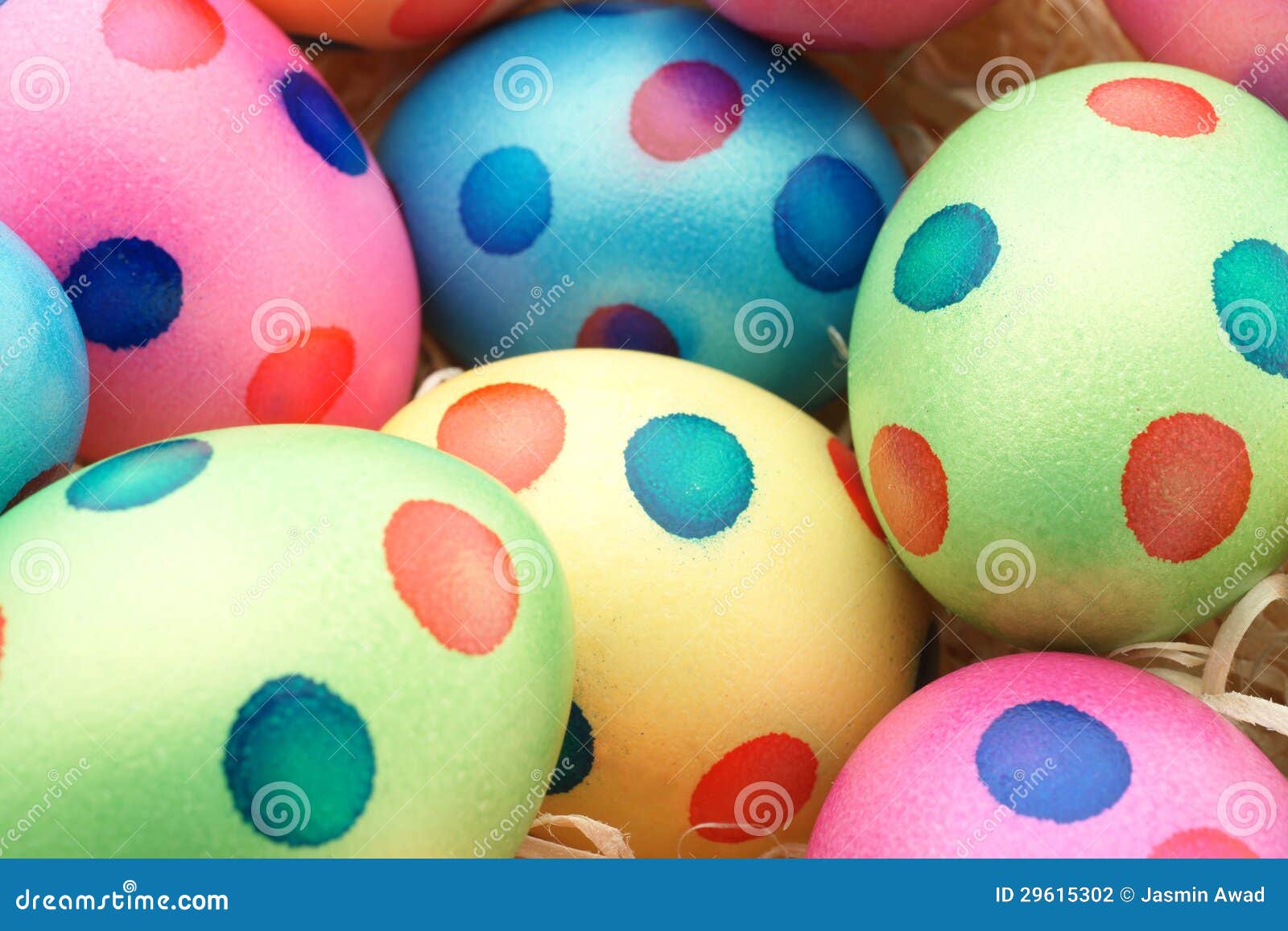 Easter Eggs with dots stock photo. Image of dots, variety - 29615302
