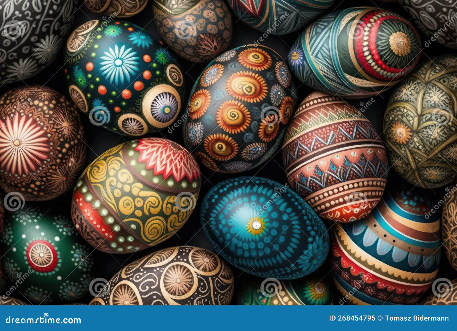 Easter Eggs Decorated for the Christian Feast of Easter Stock ...