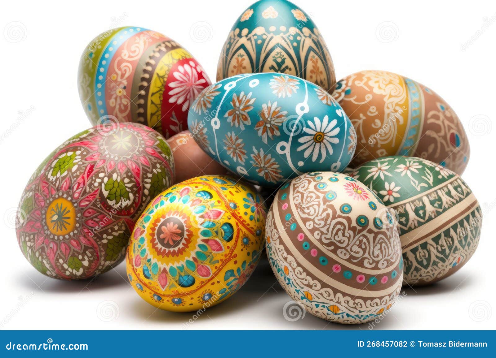 Easter Eggs Decorated for the Christian Feast of Easter Stock ...