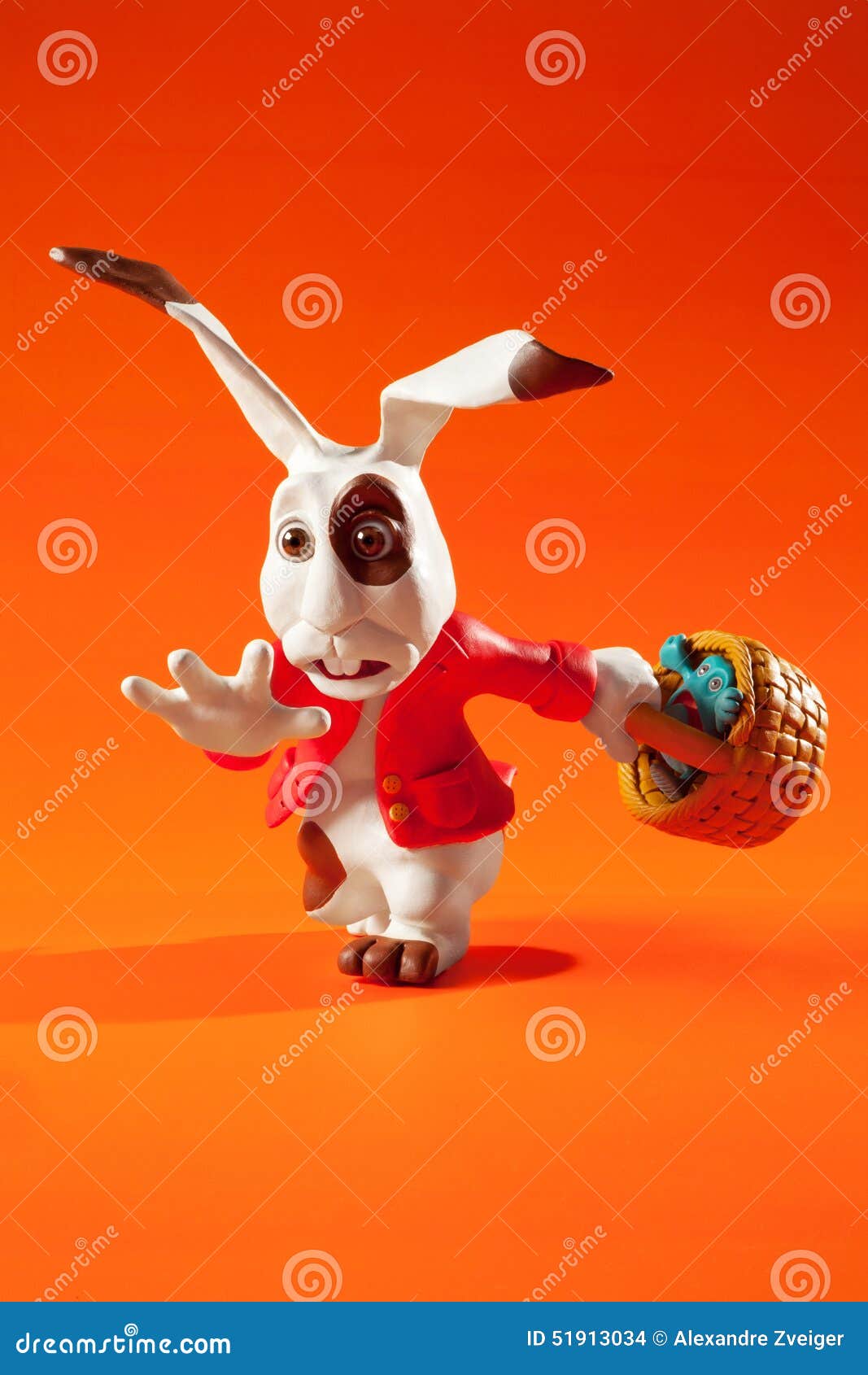 Easter Eggs Escape from Rabbit Stock Photo - Image of holidays, running ...