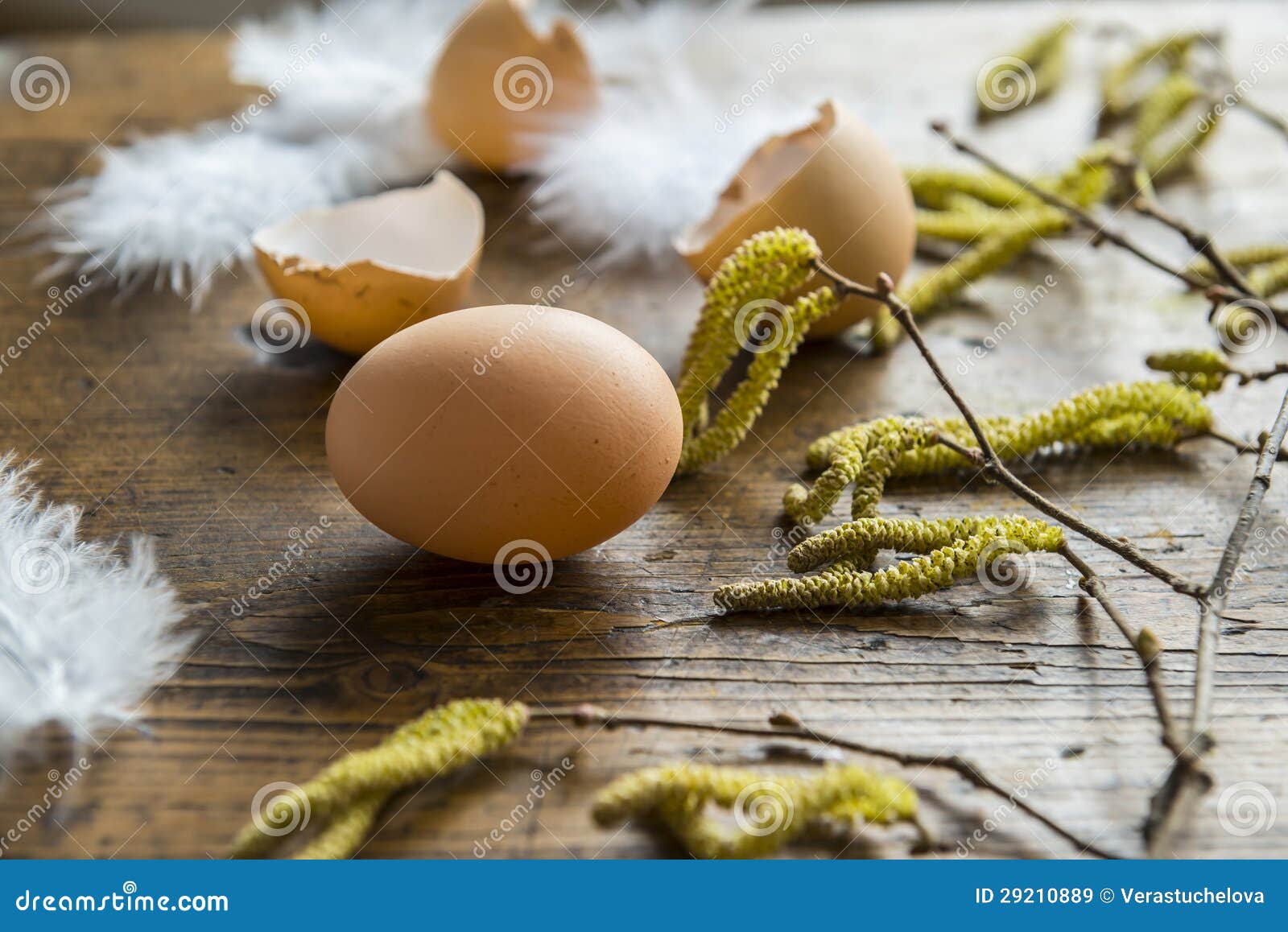 Easter eggs and feathers stock image. Image of celebrate - 29210889