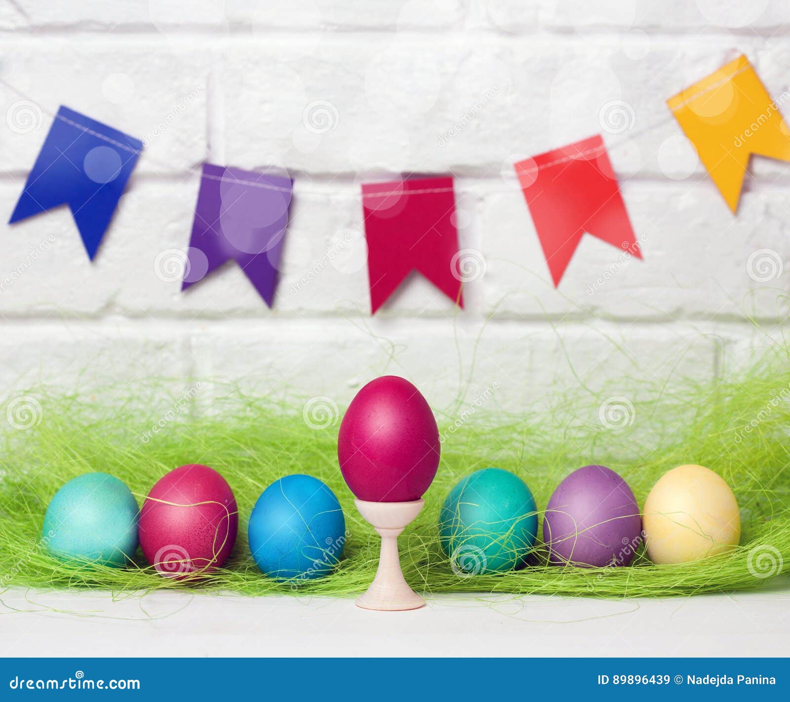 Easter Eggs and Flags. Decoration for Easter Holiday with Easy DIY ...