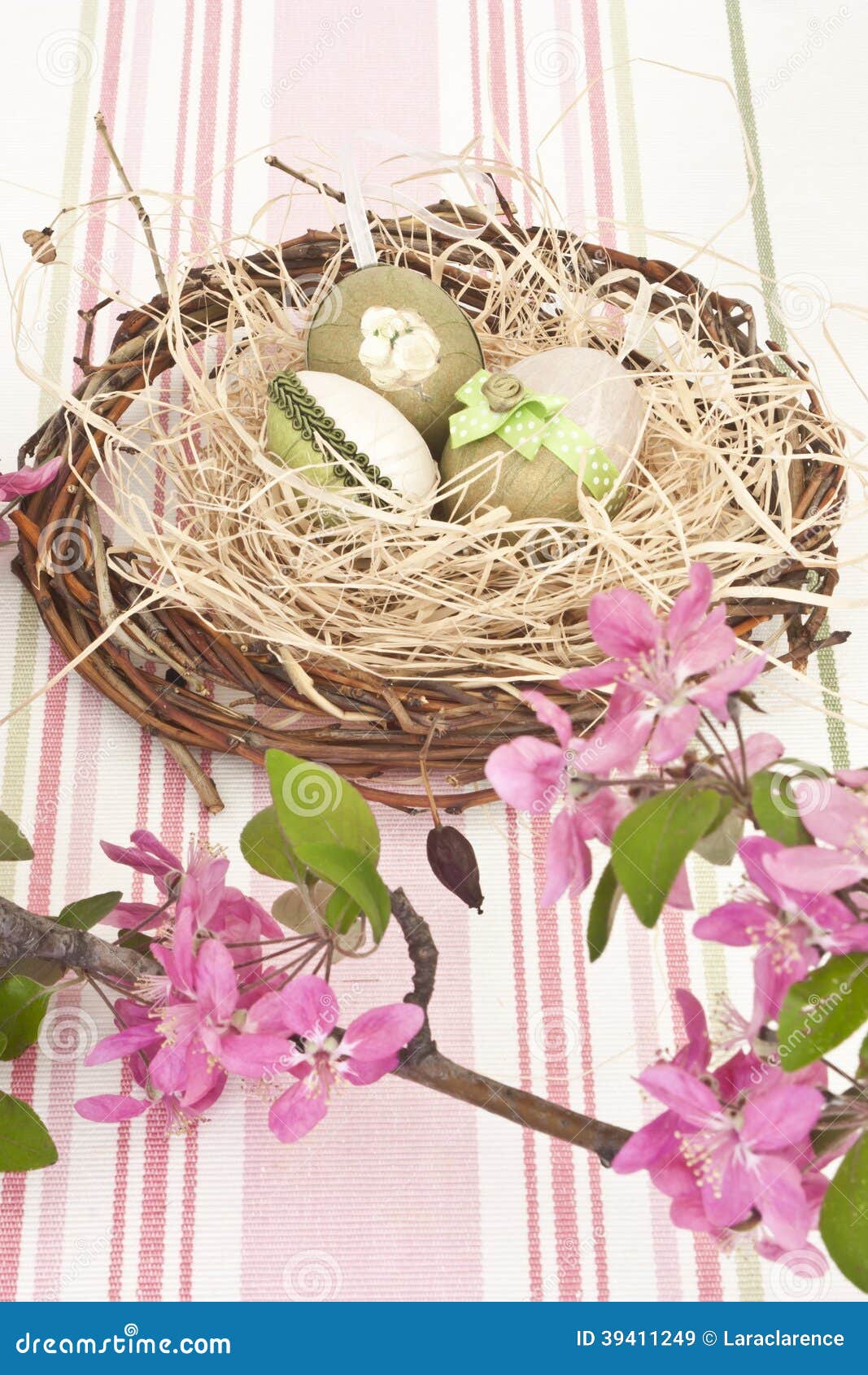 Easter eggs stock image. Image of lace, life, happy, ribbon - 39411249