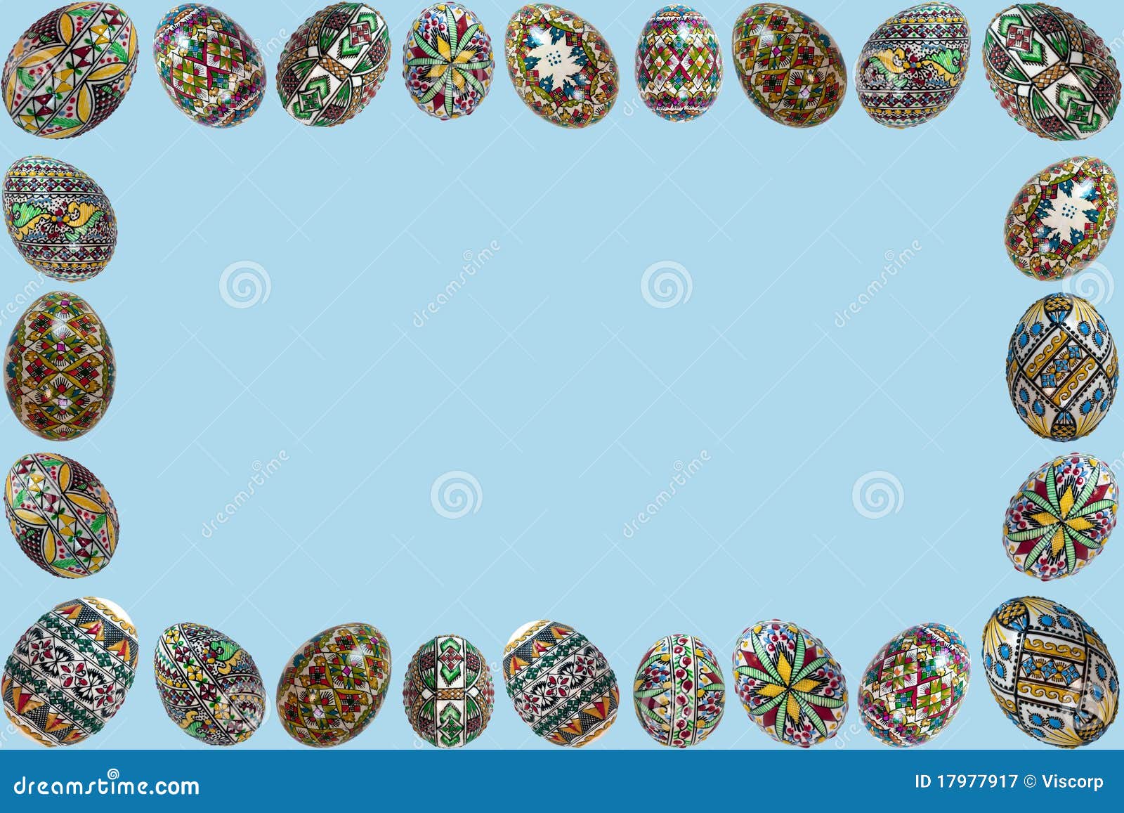 Easter eggs frame stock image. Image of decorations, custom - 17977917