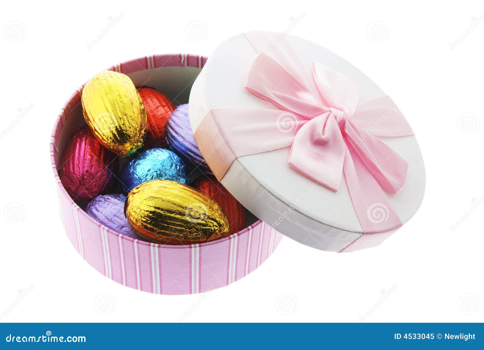 Easter Eggs in Gift Box stock image. Image of container - 4533045