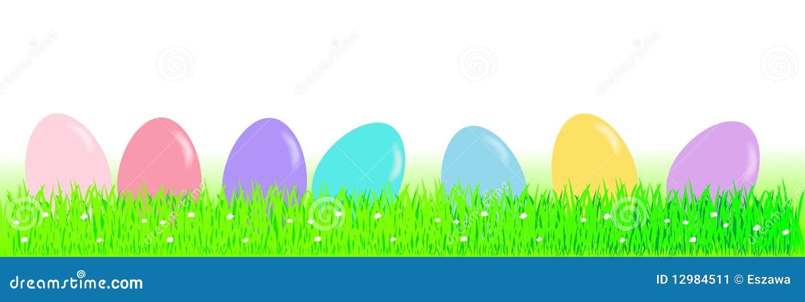 Easter eggs on grass stock vector. Illustration of swirls - 12984511