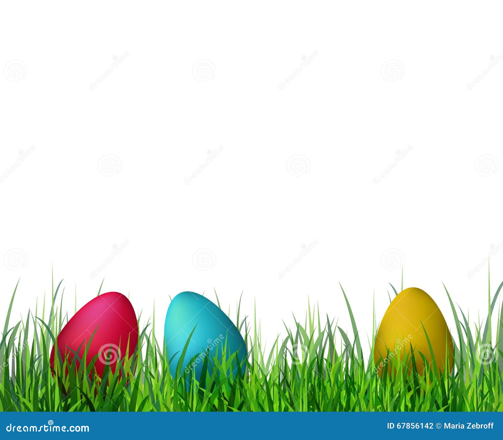 Easter eggs on grass stock vector. Illustration of pattern - 67856142