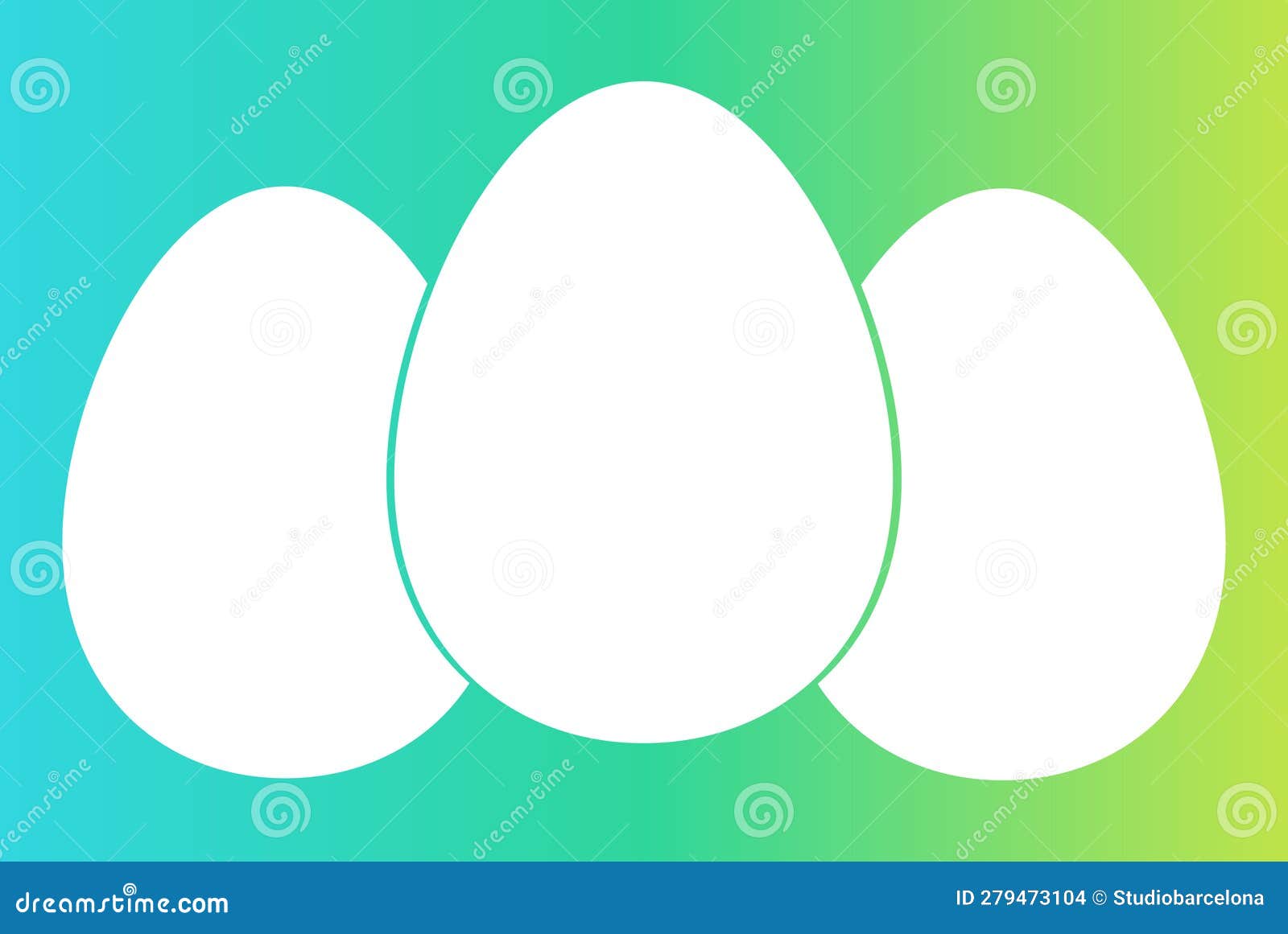 Easter Eggs Green and Blue Card Background. Stock Vector - Illustration of card, spring: 279473104