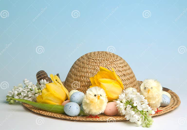 Easter eggs hat stock image. Image of bonnet, eggs, decorated - 12876689