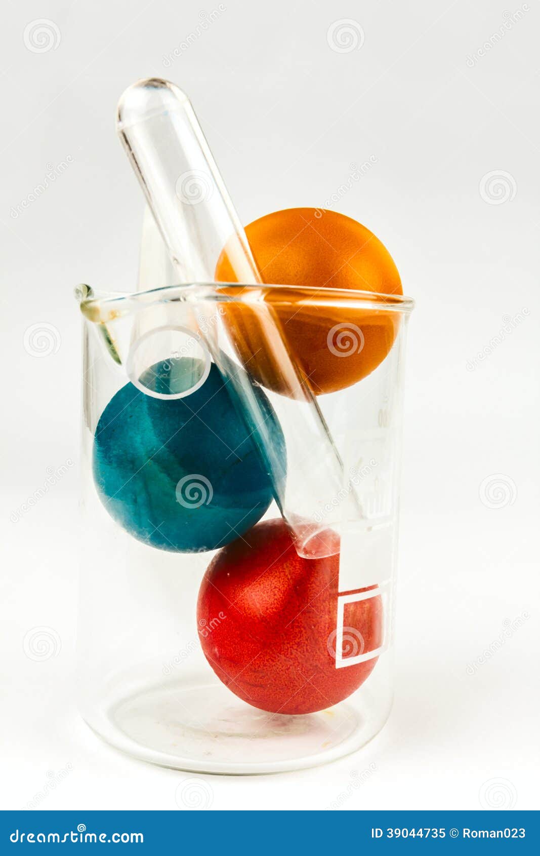 Easter eggs in lab glass stock image. Image of easter - 39044735