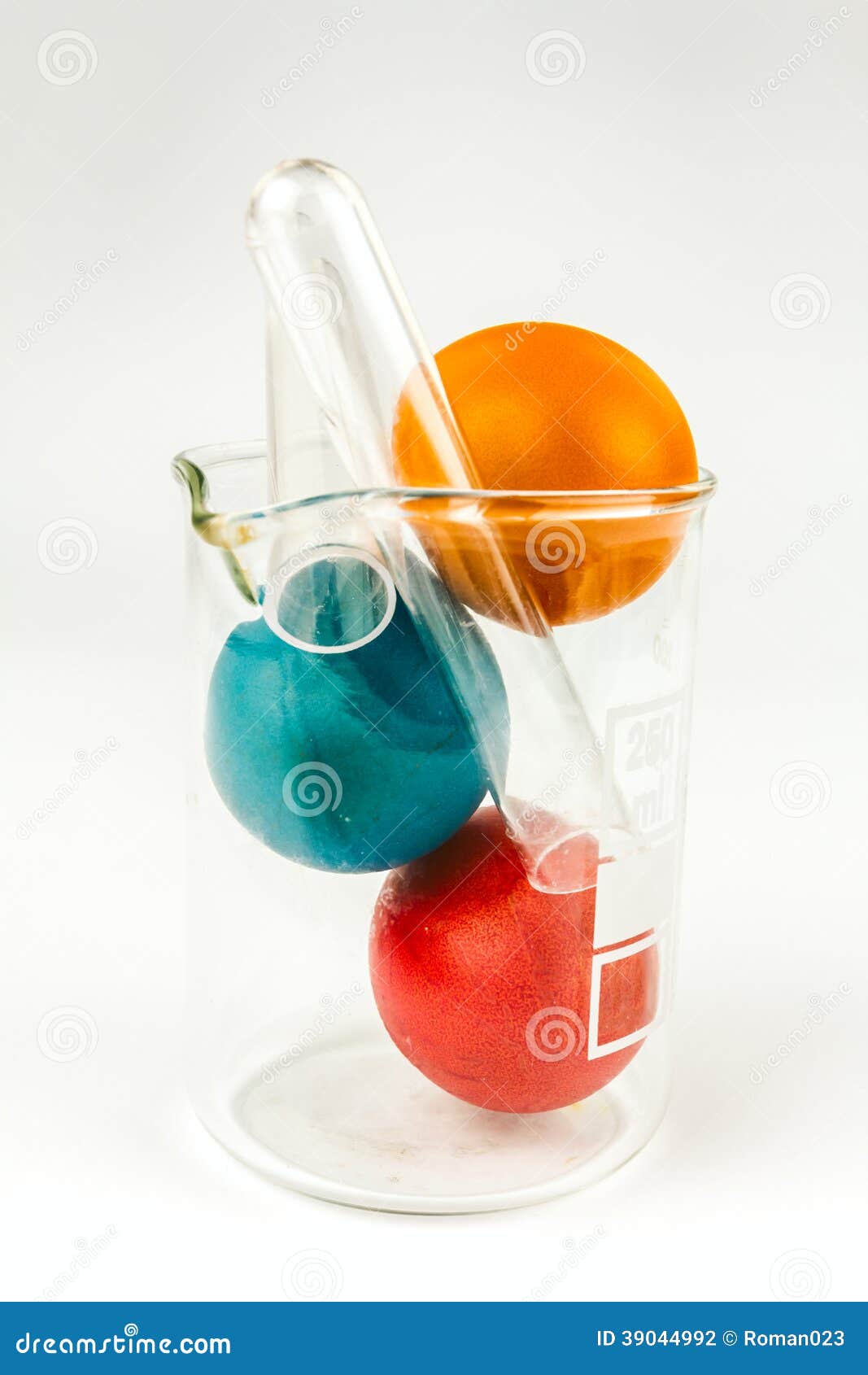 Easter eggs in lab glass stock photo. Image of microbiology - 39044992