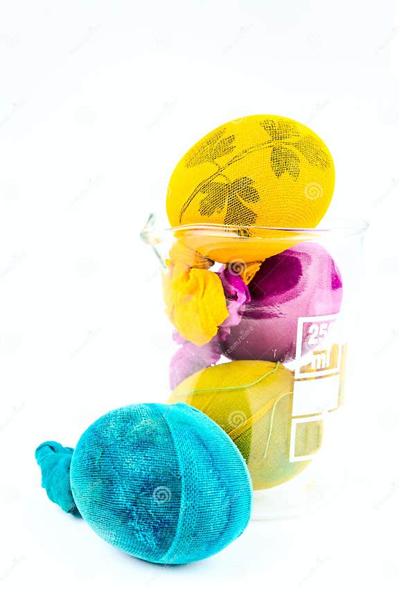 Easter eggs in lab glass stock photo. Image of biotechnology - 39044994