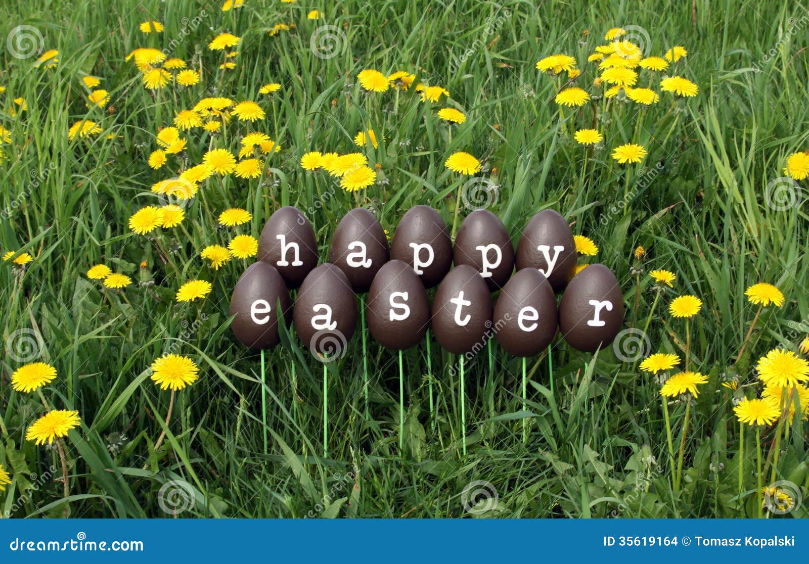 The Easter eggs stock photo. Image of green, letters - 35619164