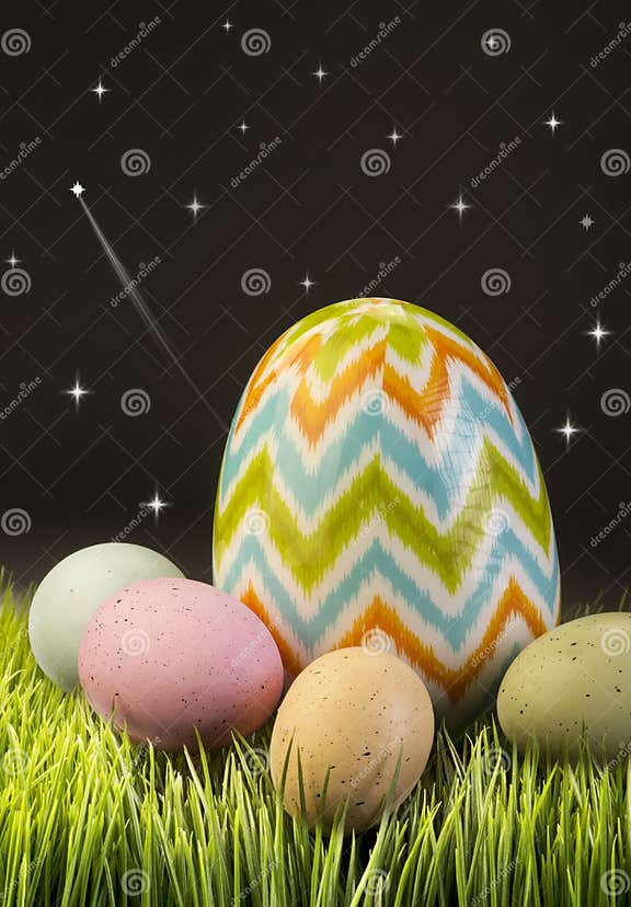 Easter Eggs at night. stock image. Image of sunday, bright - 39235077