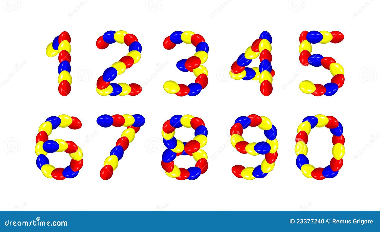 Easter Eggs Numbers - Cdr Format Stock Vector - Illustration of four ...